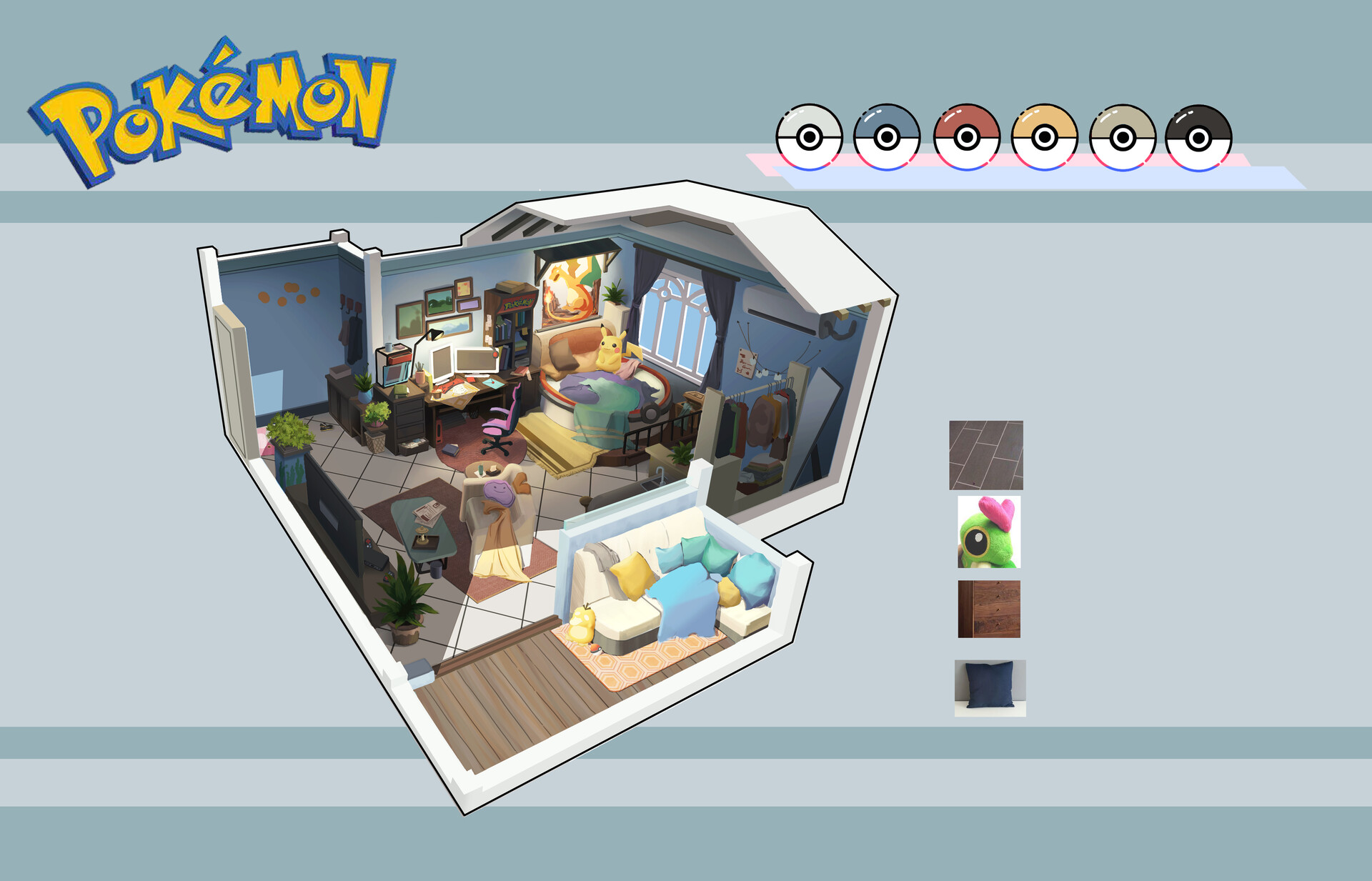 ArtStation - pokemon room