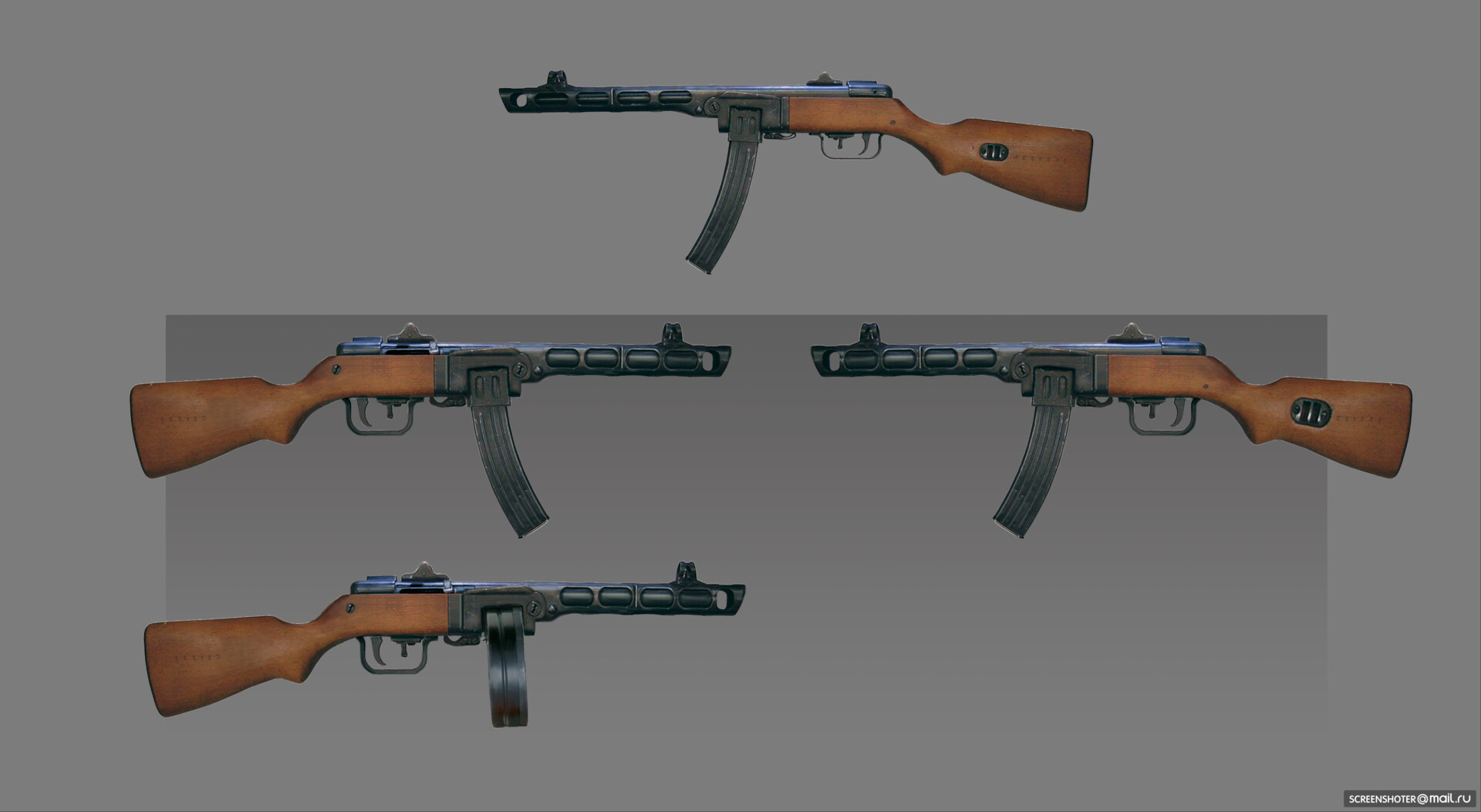 Andrew Mckay - PPSH-41. Low poly, Mobile | Frontline Guard: WW2