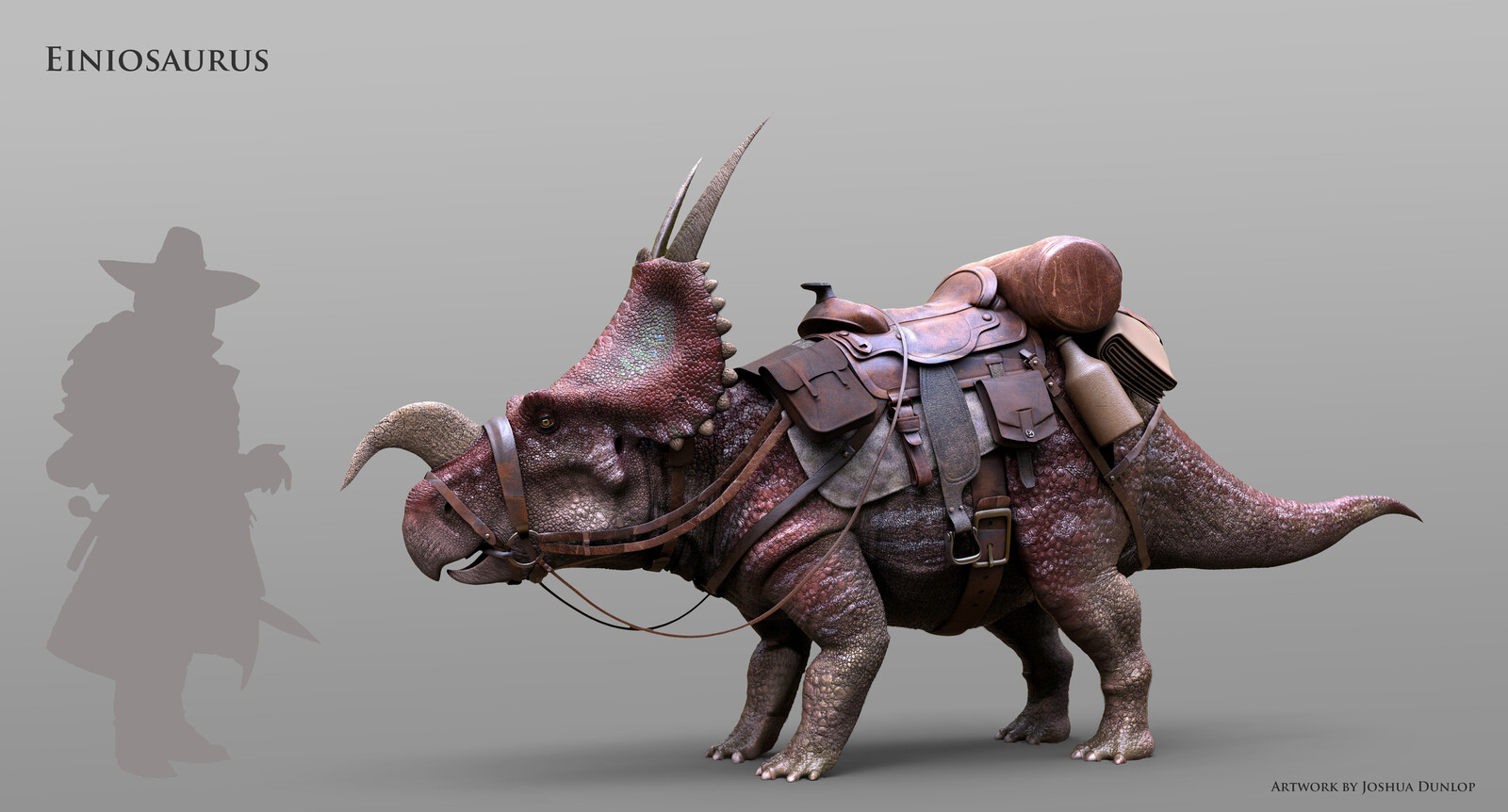 Joshua Dunlop - Einiosaurus- Dinosaur Mount