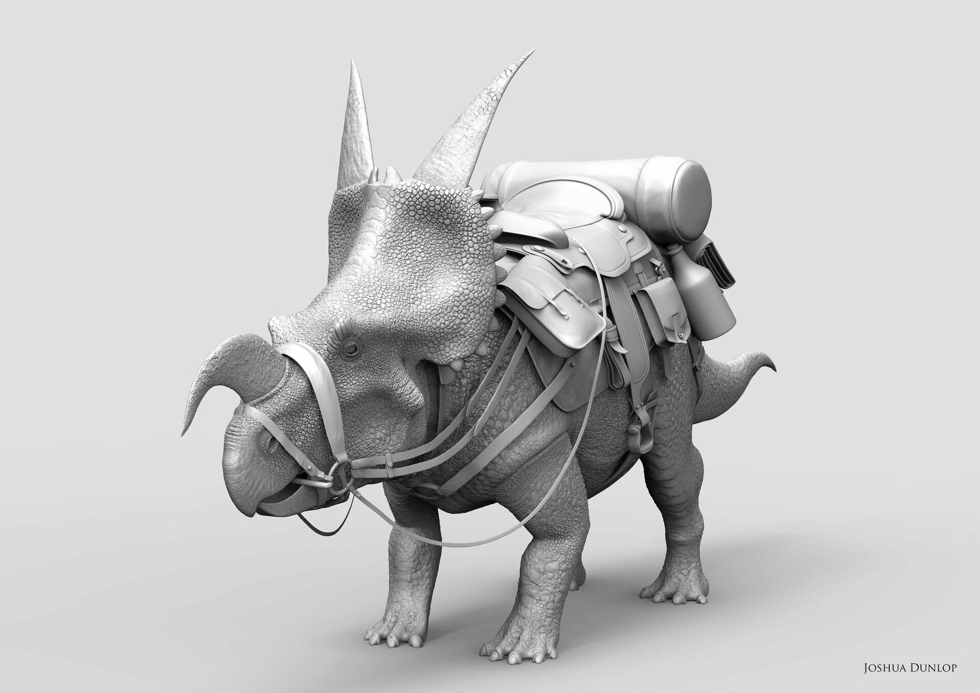 Joshua Dunlop - Einiosaurus- Dinosaur Mount