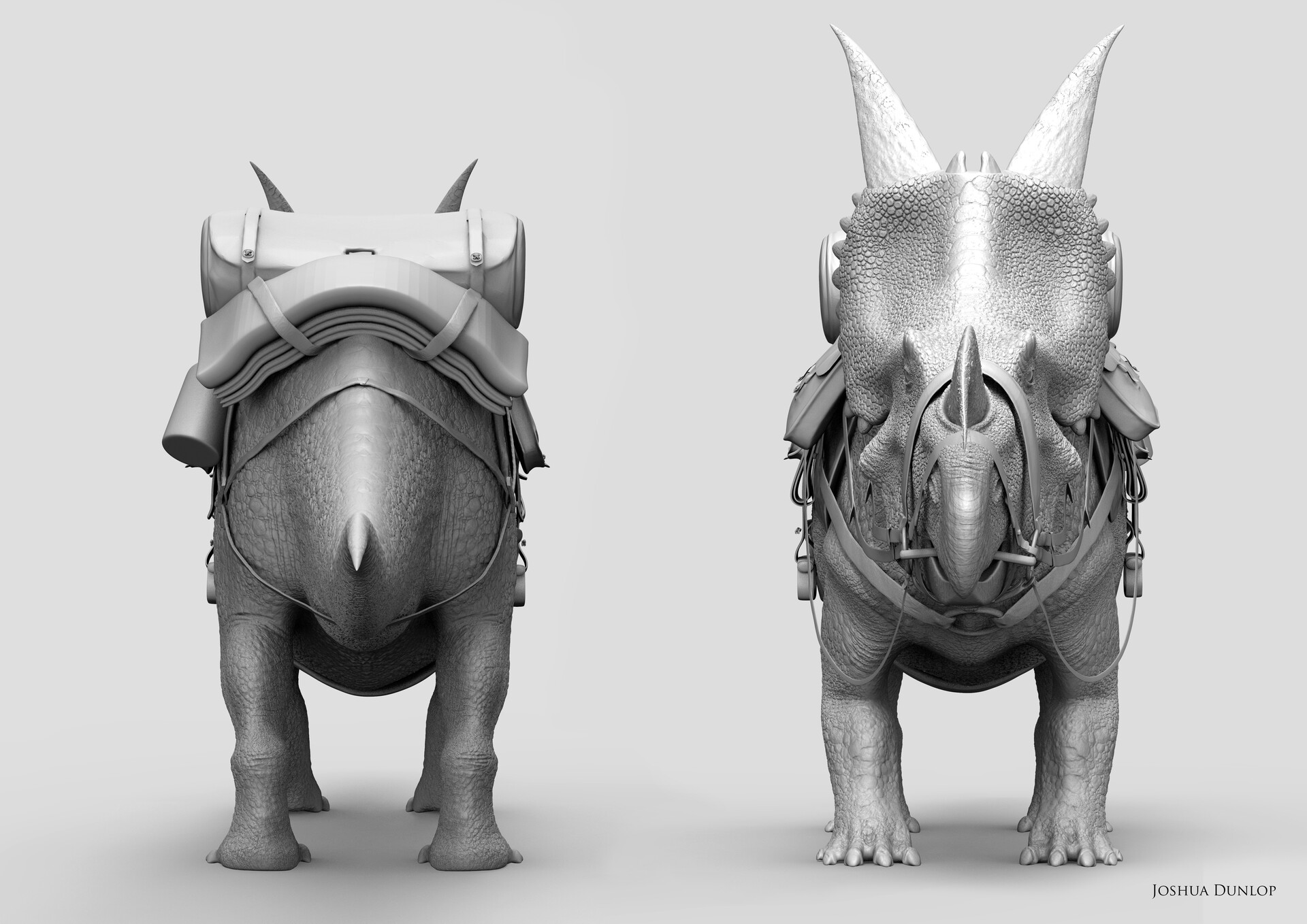 Joshua Dunlop - Einiosaurus- Dinosaur Mount