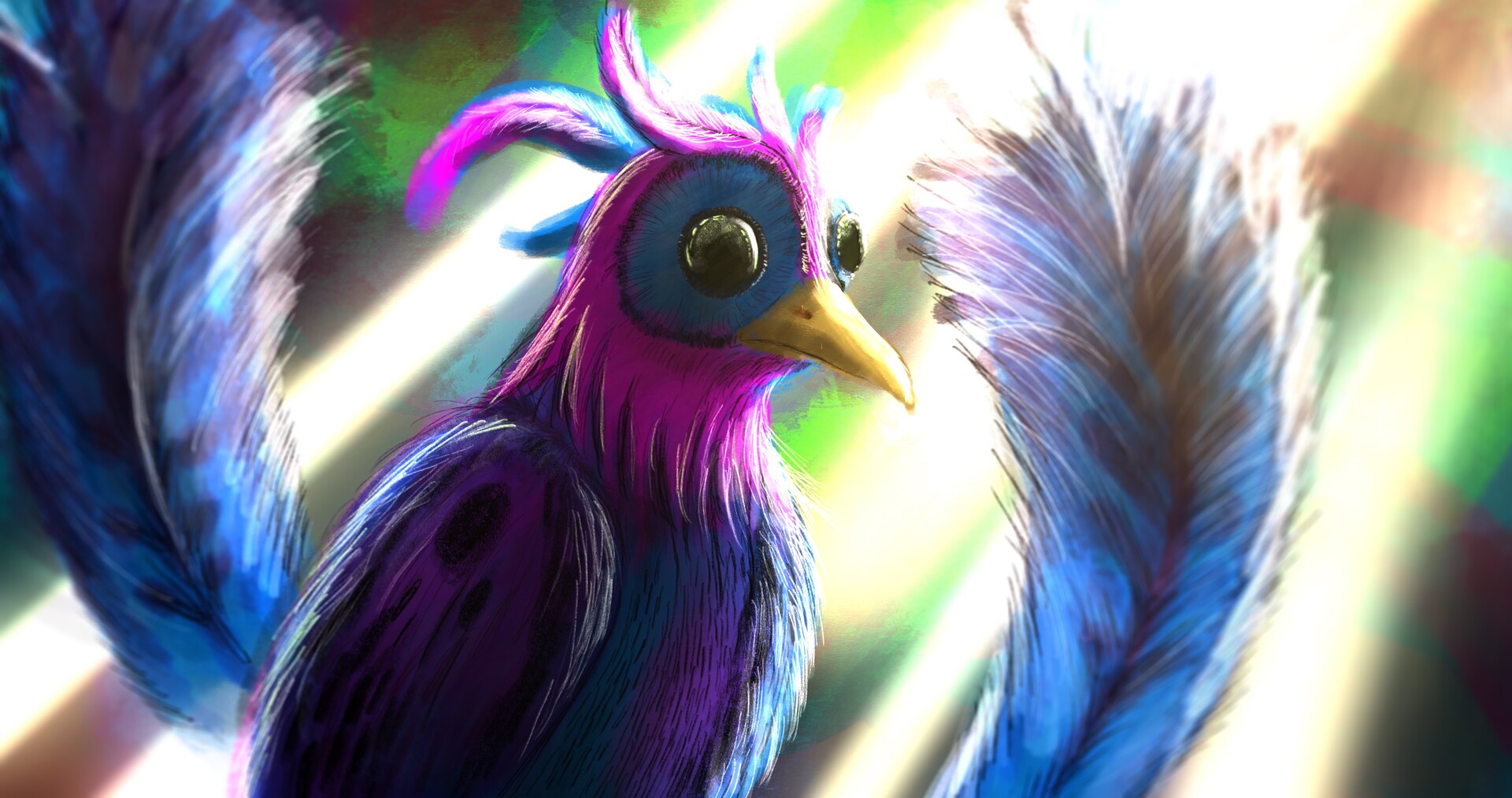 ArtStation - Colorful bird Speed Paint