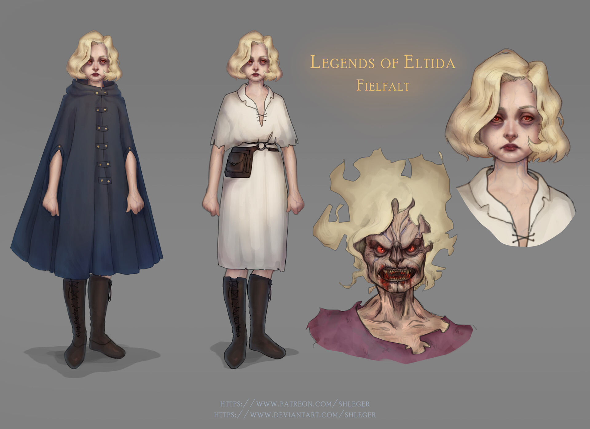 ArtStation - Vivi the vampire concept (+sketches)
