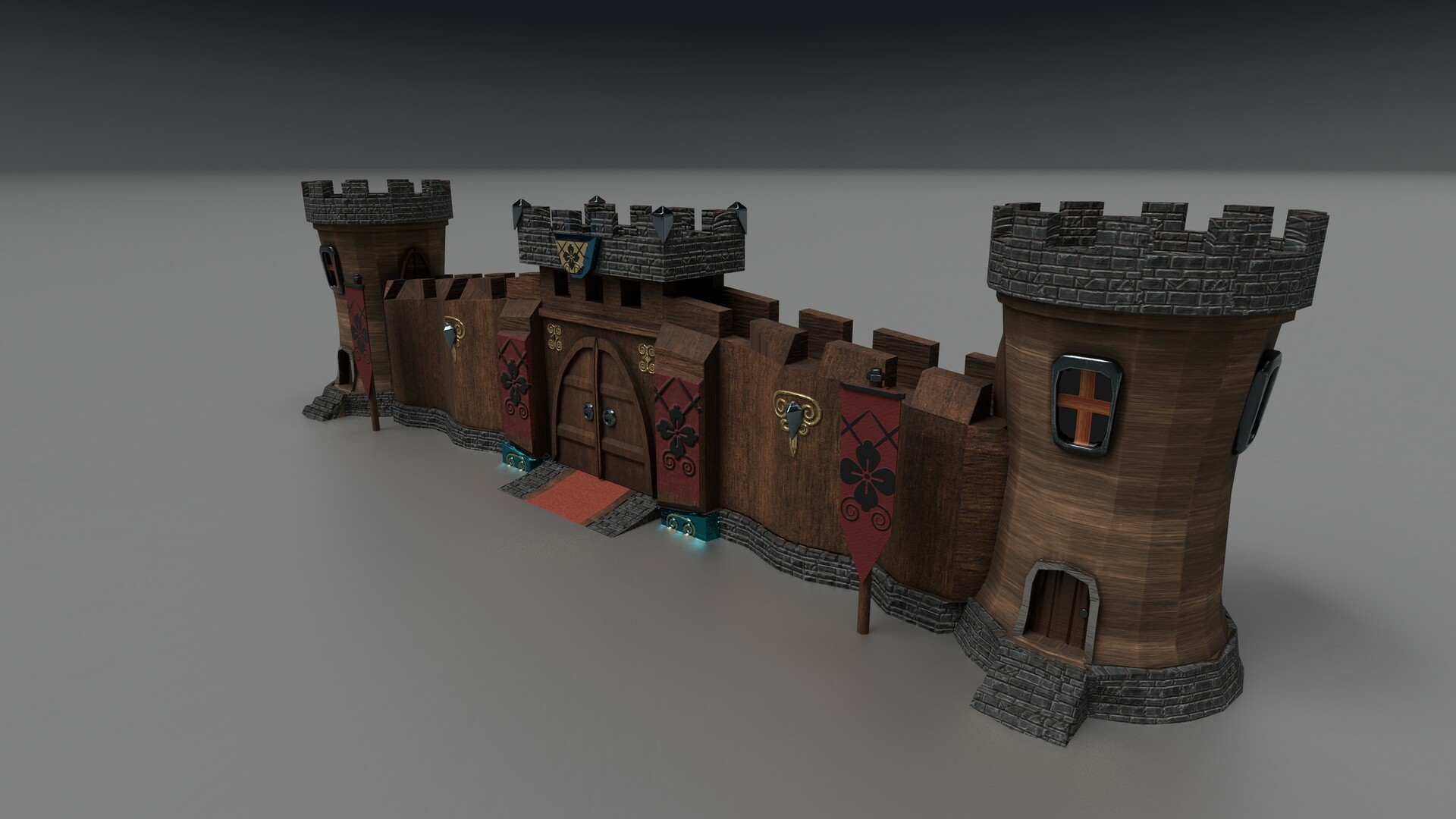 ArtStation - Stylized castle gate medieval