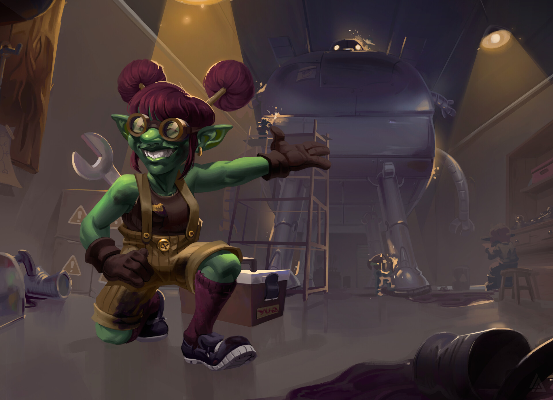 ArtStation - Engineer Goblin and His Friend