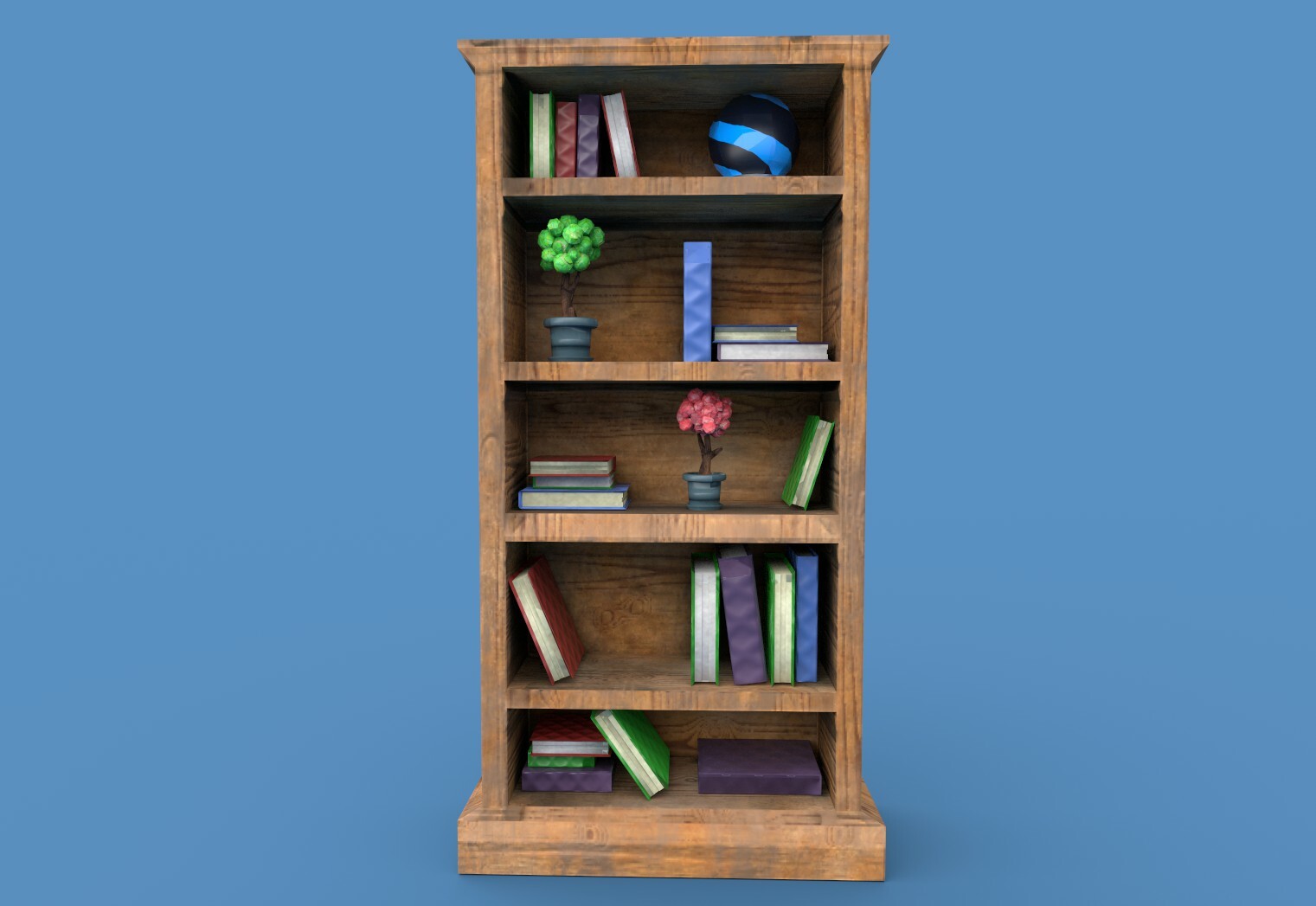 ArtStation - Low-Poly Book Shelf