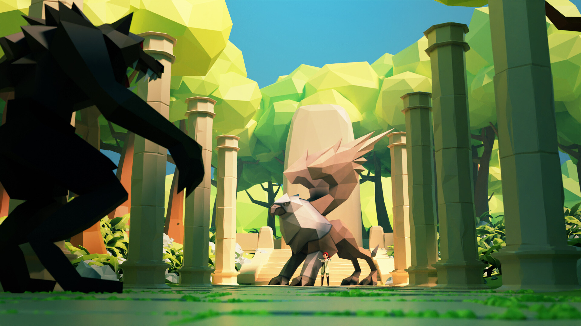 Aimé TRIBOLET - Monolith temple - Day scene