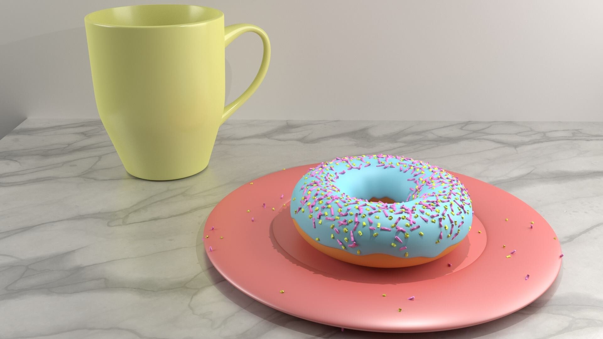 ArtStation - Donut and Coffee Mug