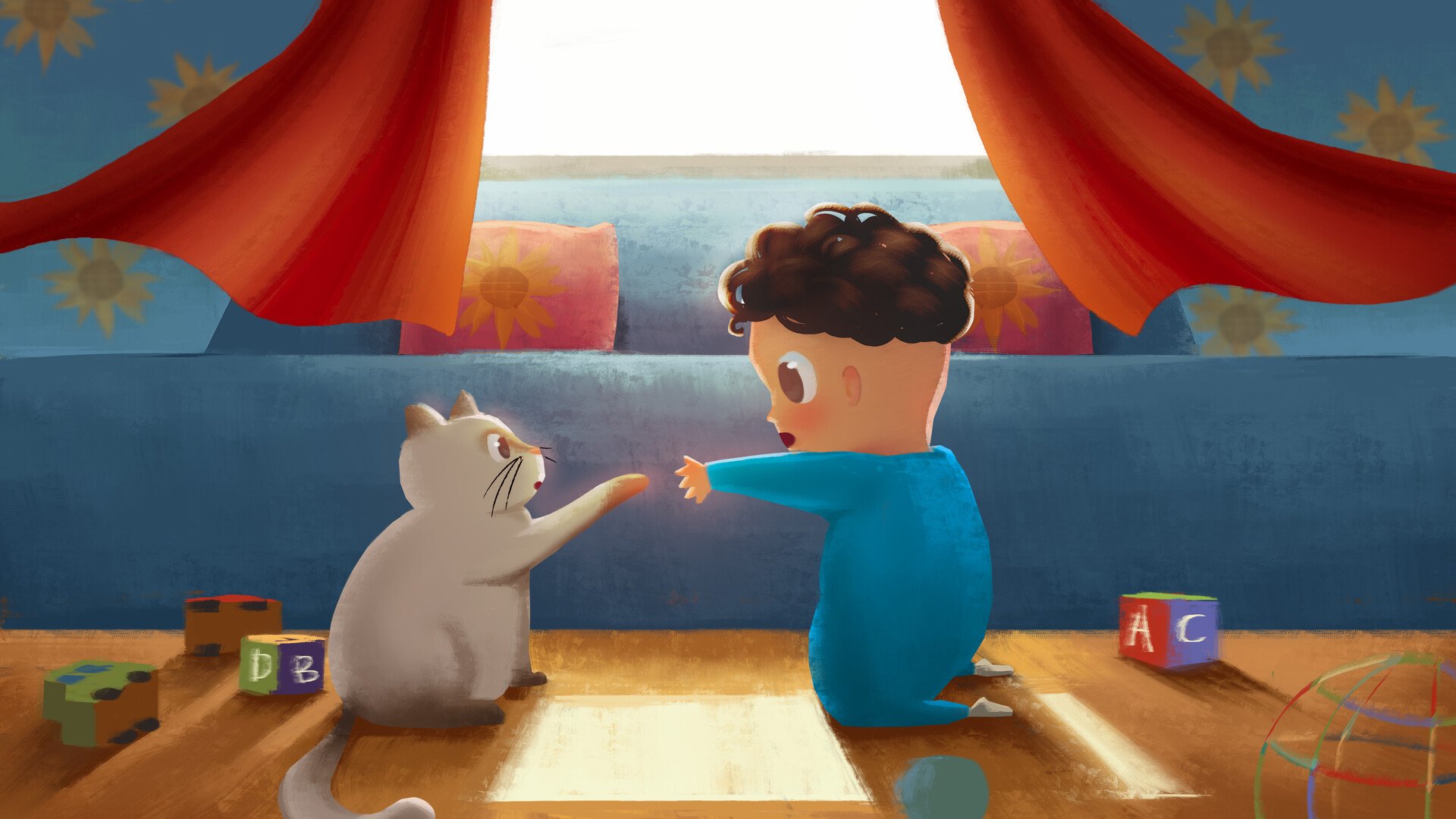 ArtStation - The Baby and The Cat