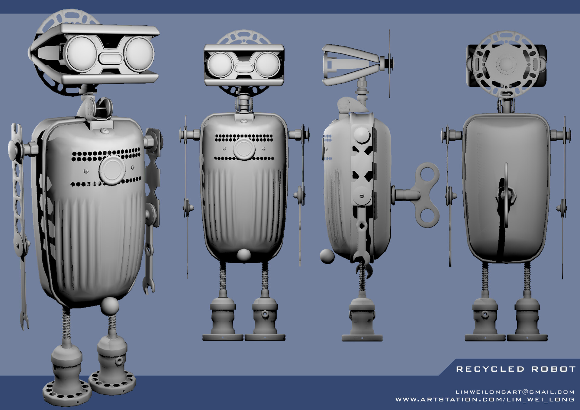 ArtStation - Recycled Robot Model