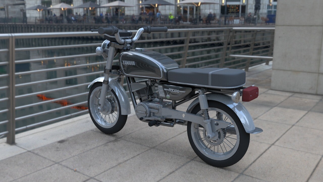 Yamaha Rx 100 Silver Colour