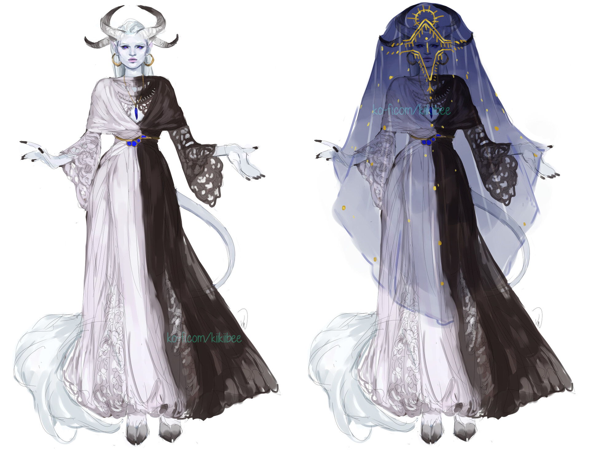 ArtStation - DnD. Tiefling Grave Cleric