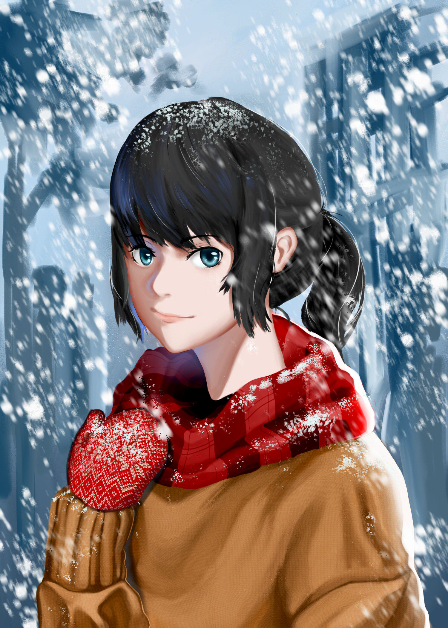ArtStation - just girl and snow