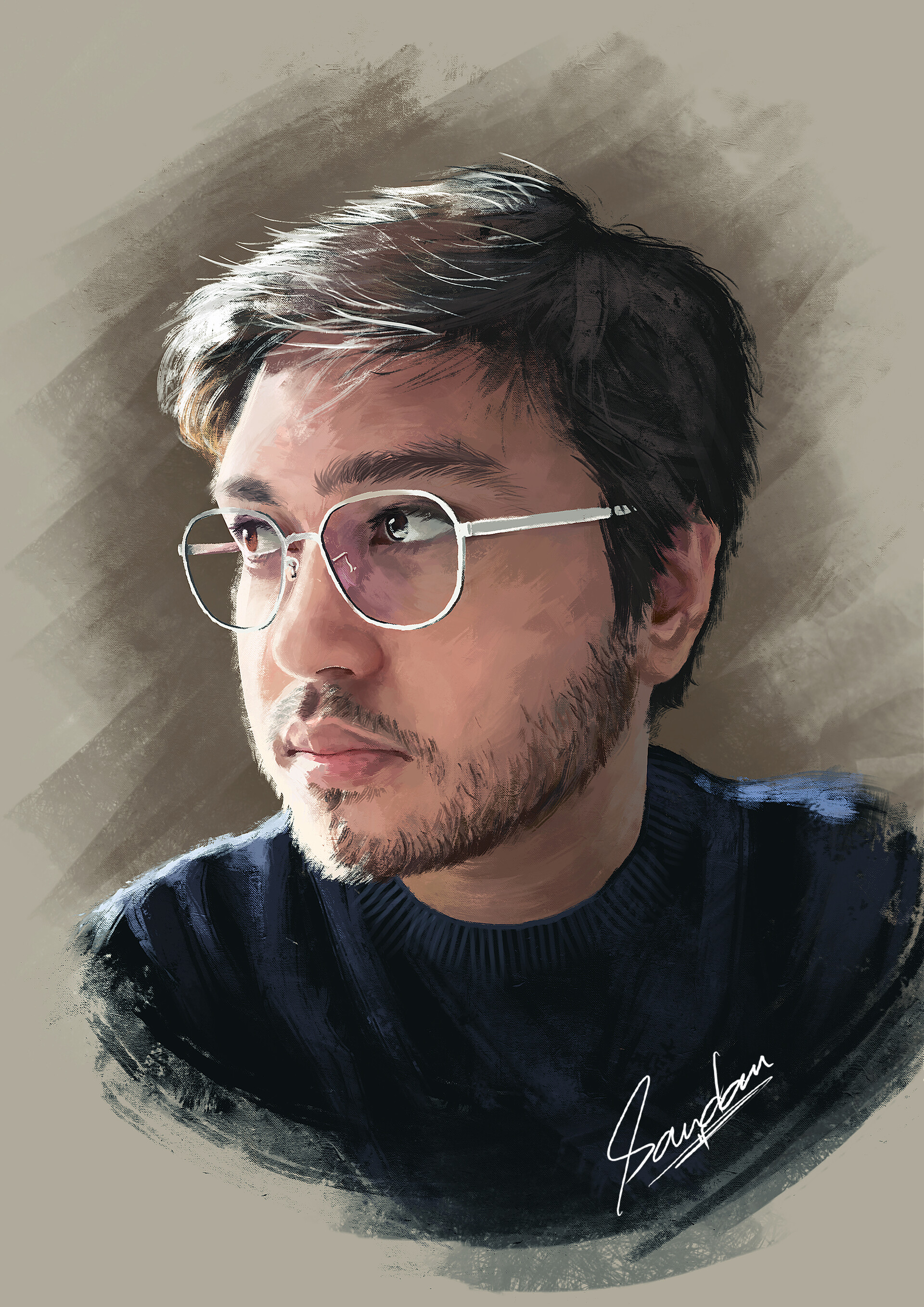 ArtStation - Self Portrait Digital Painting