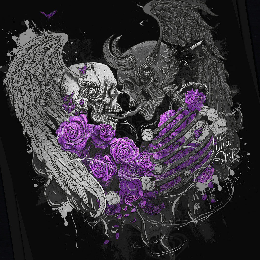 ArtStation - T-Shirt Design. Tattoo illustration by Julia Art