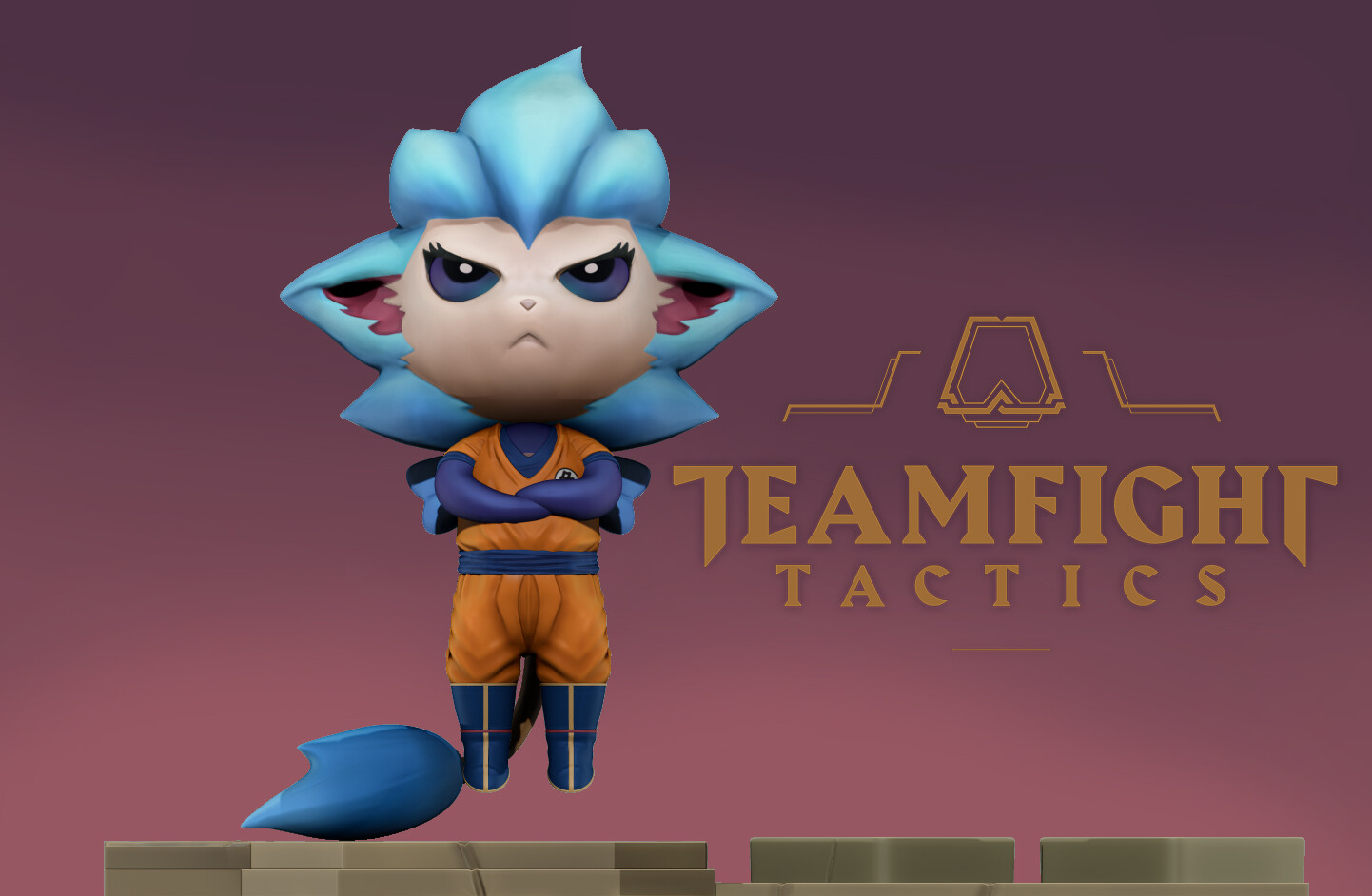 ArtStation - Shisa in Goku Gi - TeamFightTactics - FanArt