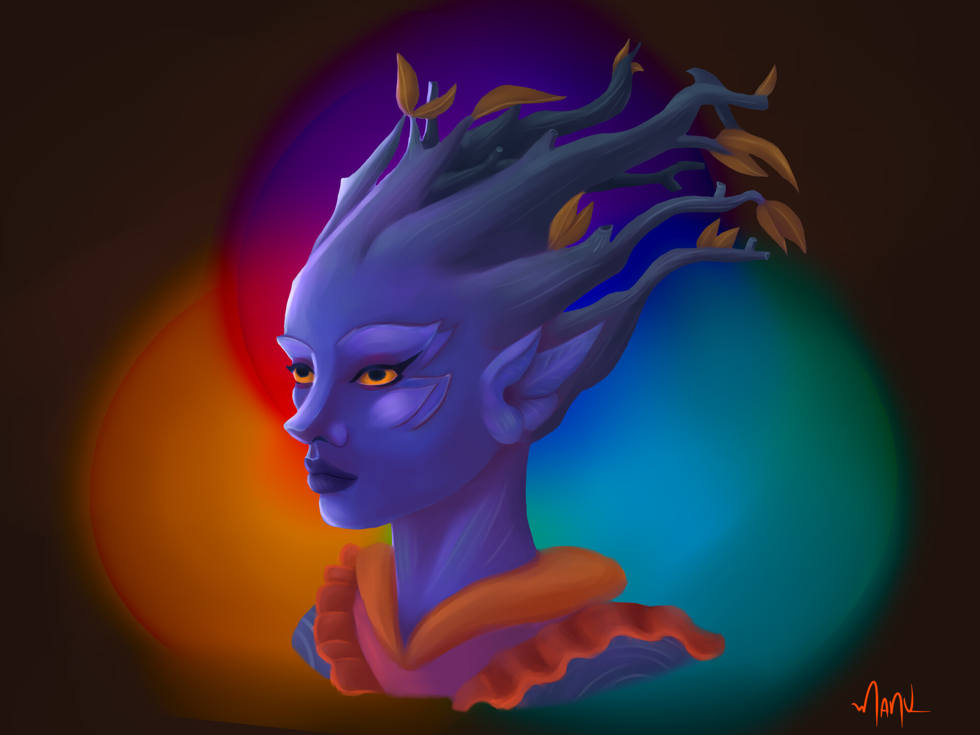 ArtStation - Sylvari elementalist from guild wars 2