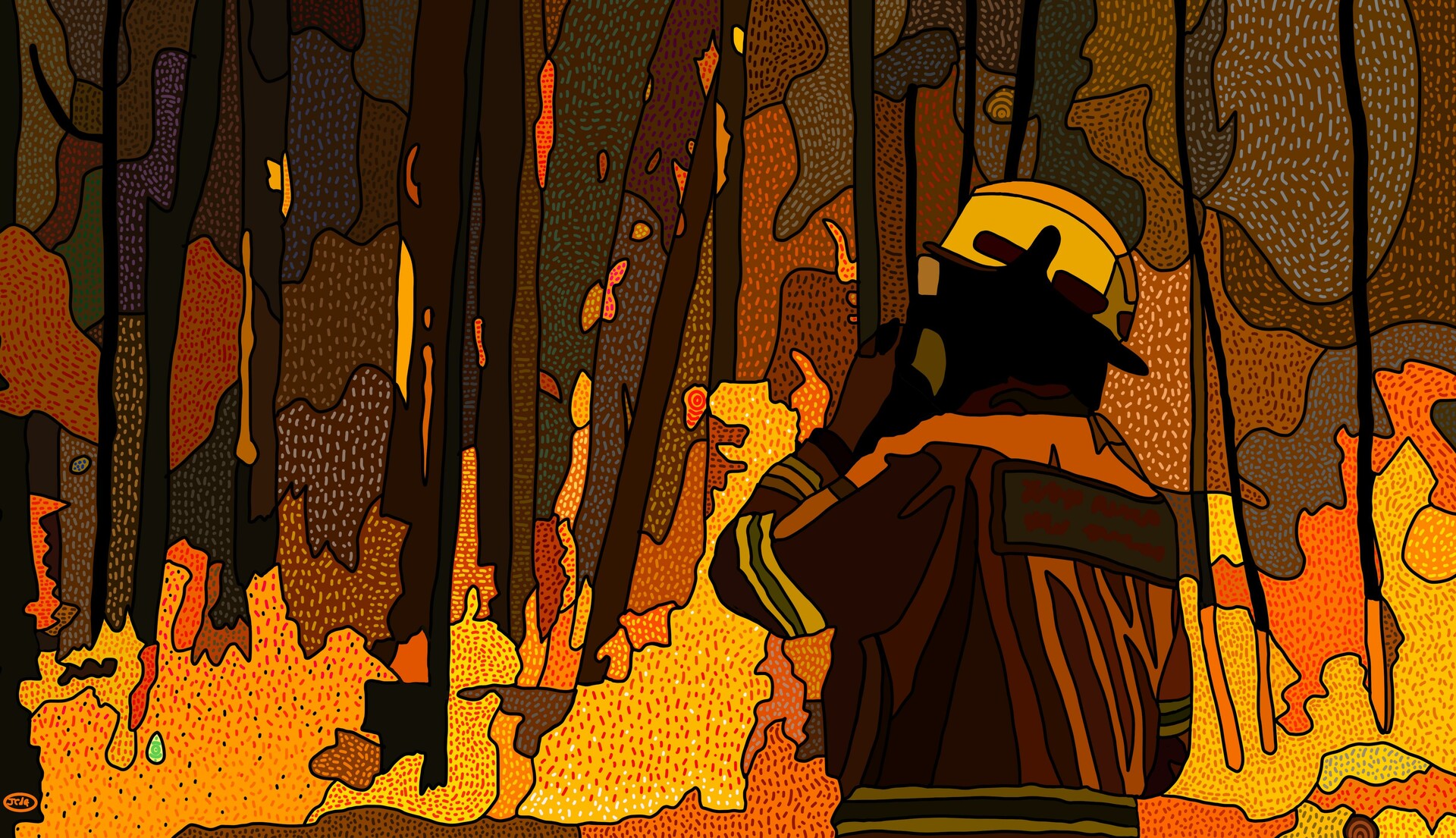 ArtStation - Volunteer Firefighter 3 (Bushfire 09)