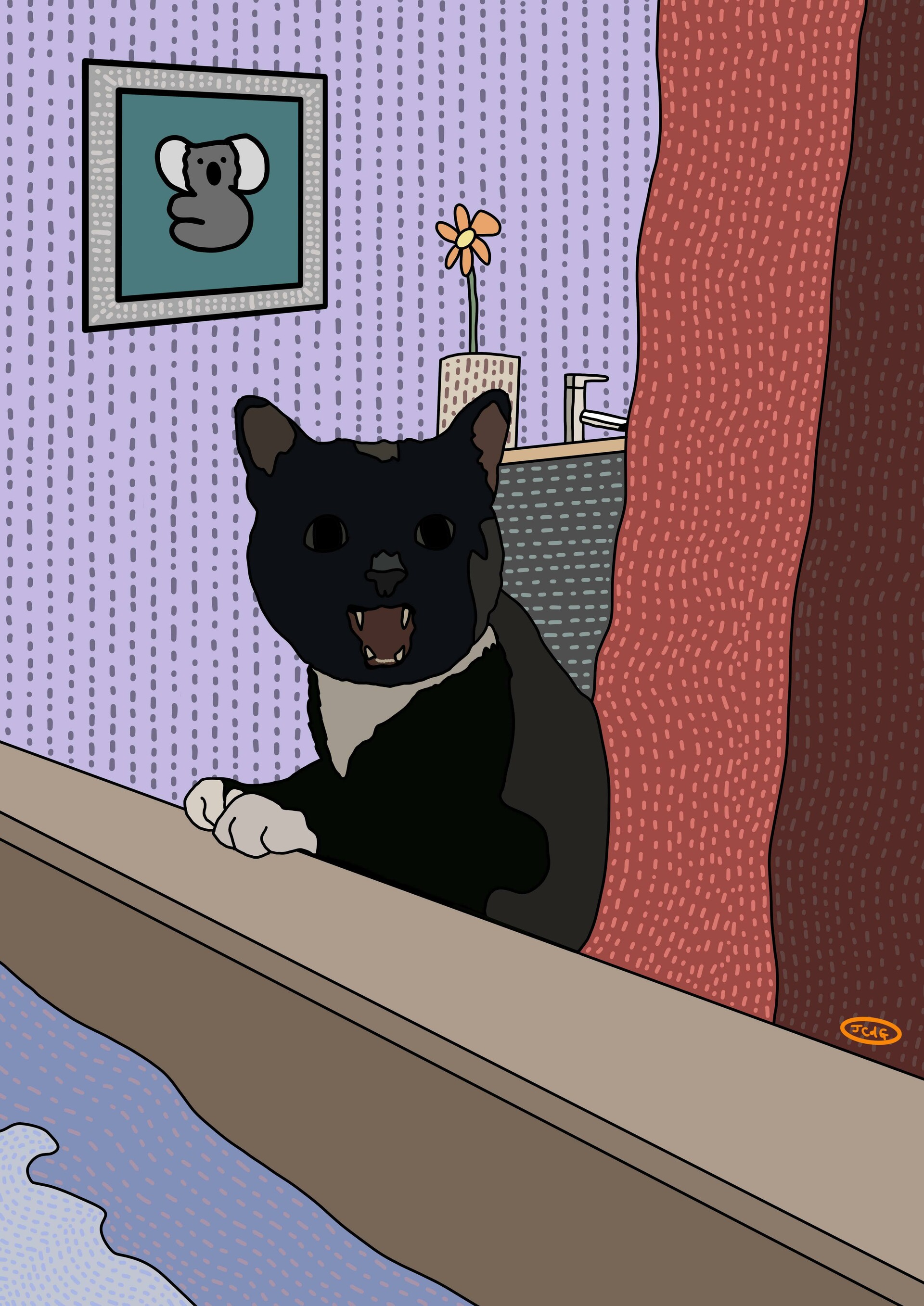 ArtStation - Yelling cat