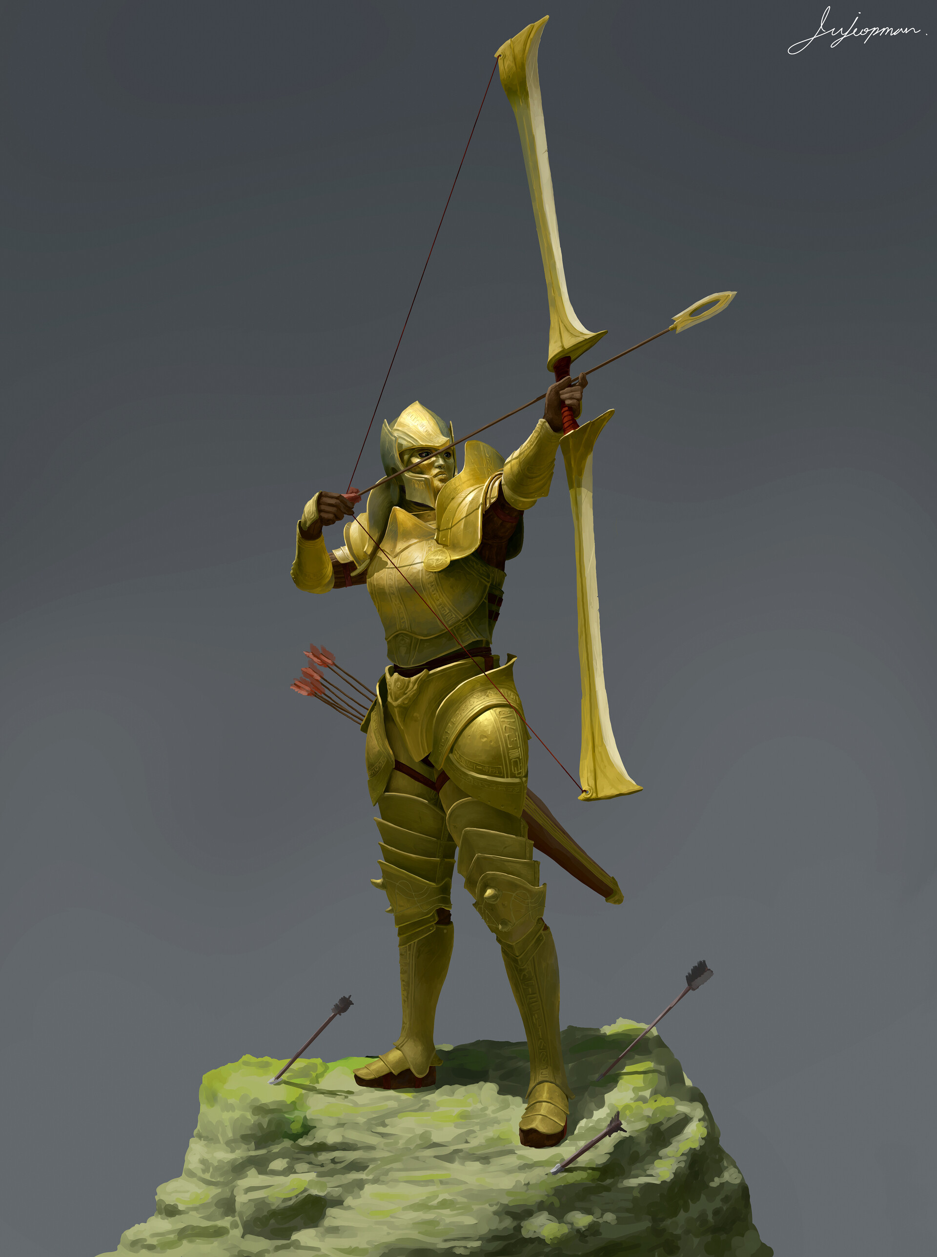 ArtStation - golden archer