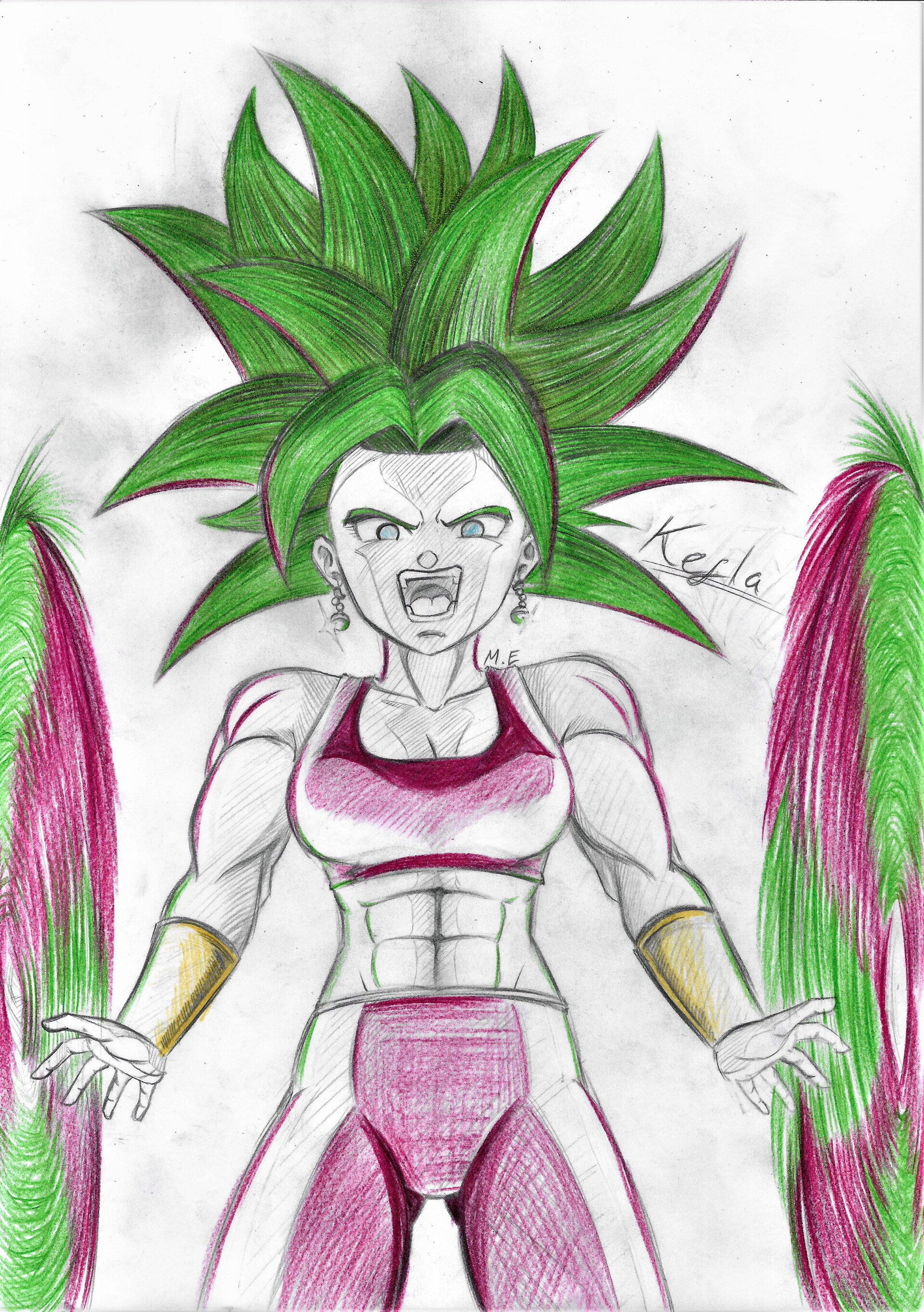 ArtStation - Super Saiyan Kefla sketch!