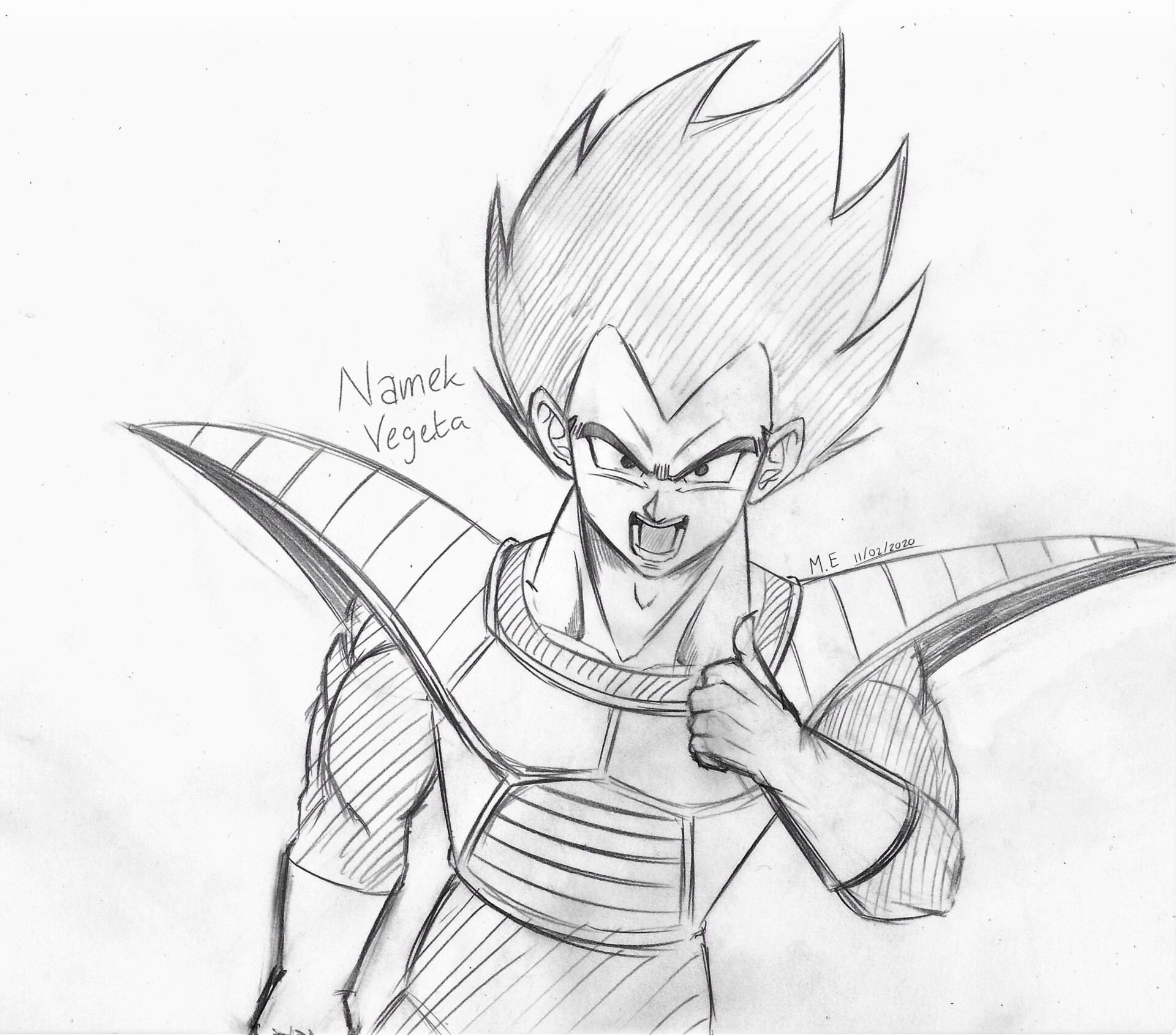 vegeta drawing