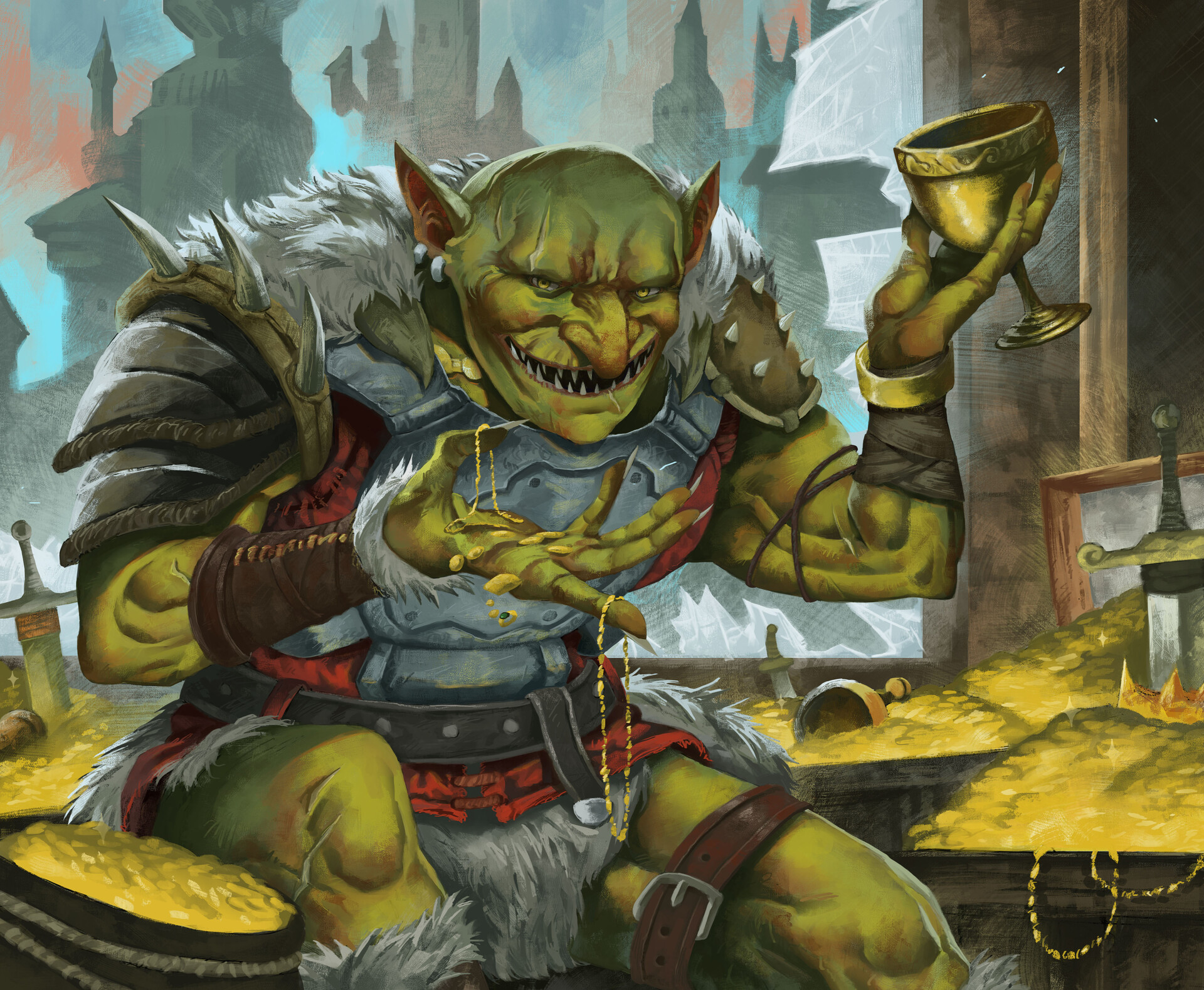 ArtStation - Goblin treasure hoarder