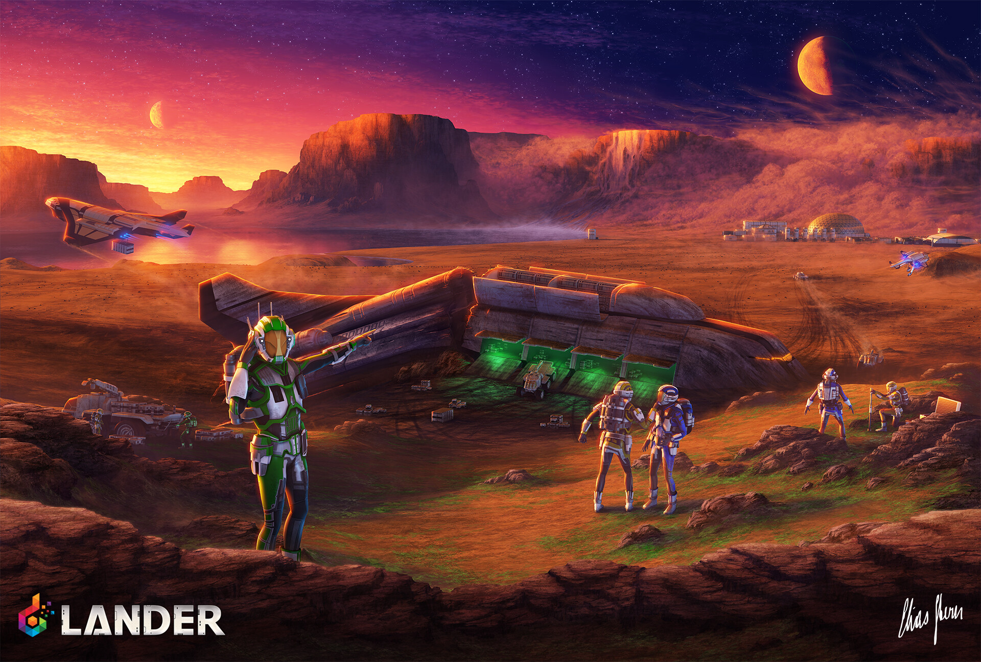 ArtStation - LANDER: Cover Art