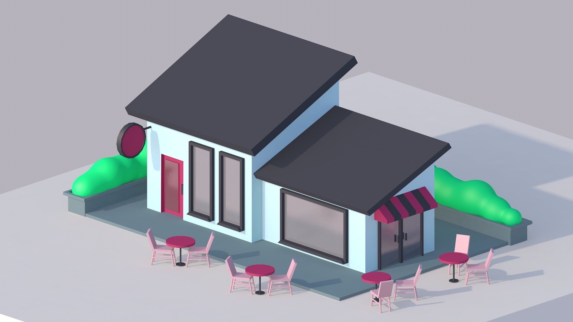 ArtStation - 3D Restaurant Model