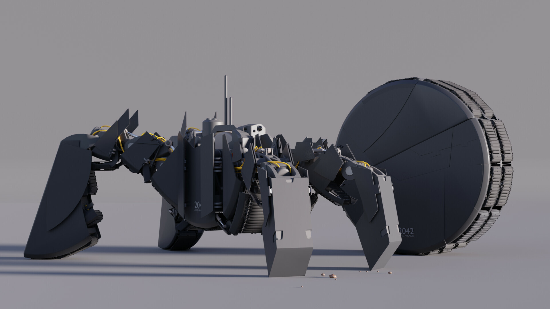 ArtStation - Wheel Spider - Transforming Walking Robot