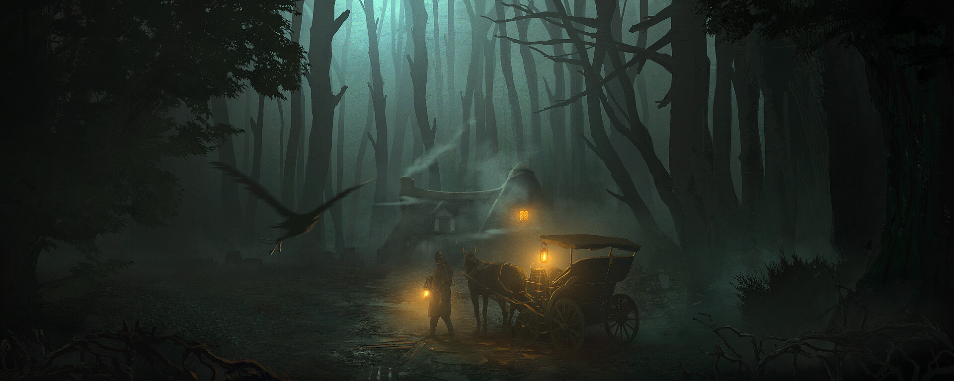 ArtStation - Fantasy forest house