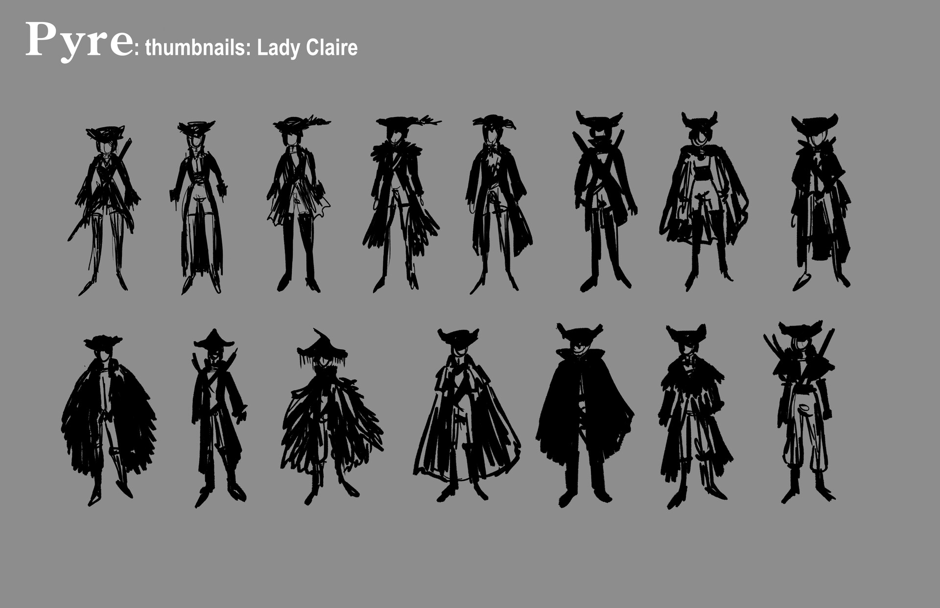 ArtStation - Pyre: Lady Claire Thumbnails and Mood Board