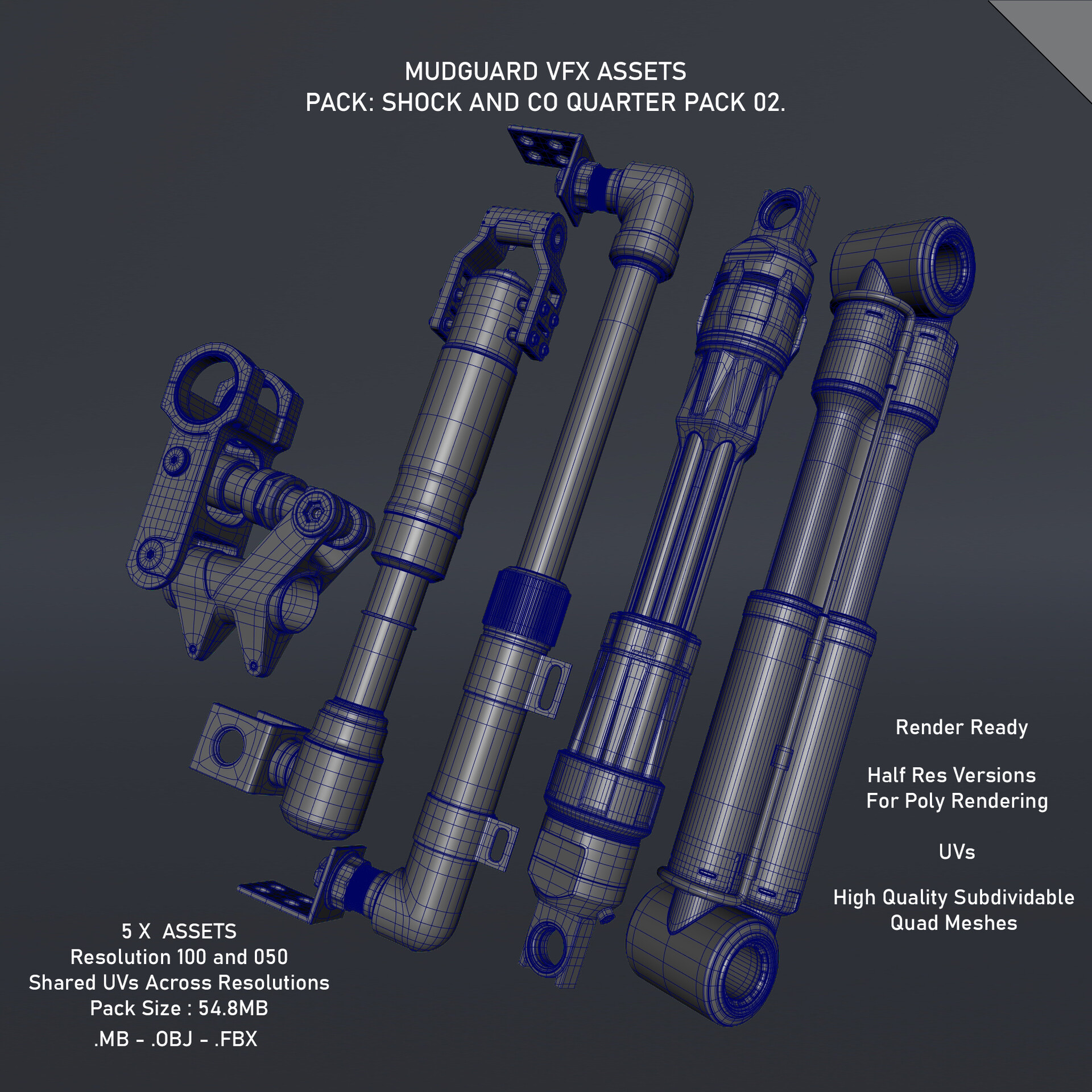 Mudguard Models - PACK: SHOCK AND CO QUARTER PACK 02