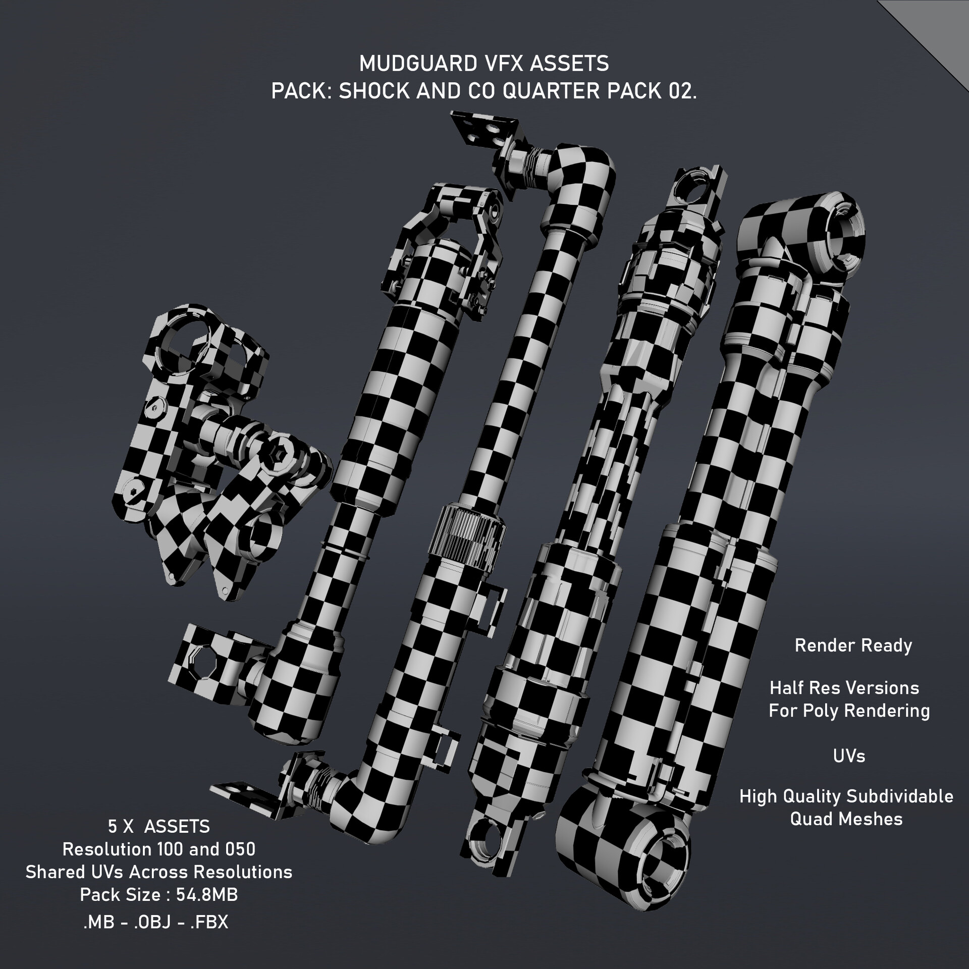 Mudguard Models - PACK: SHOCK AND CO QUARTER PACK 02