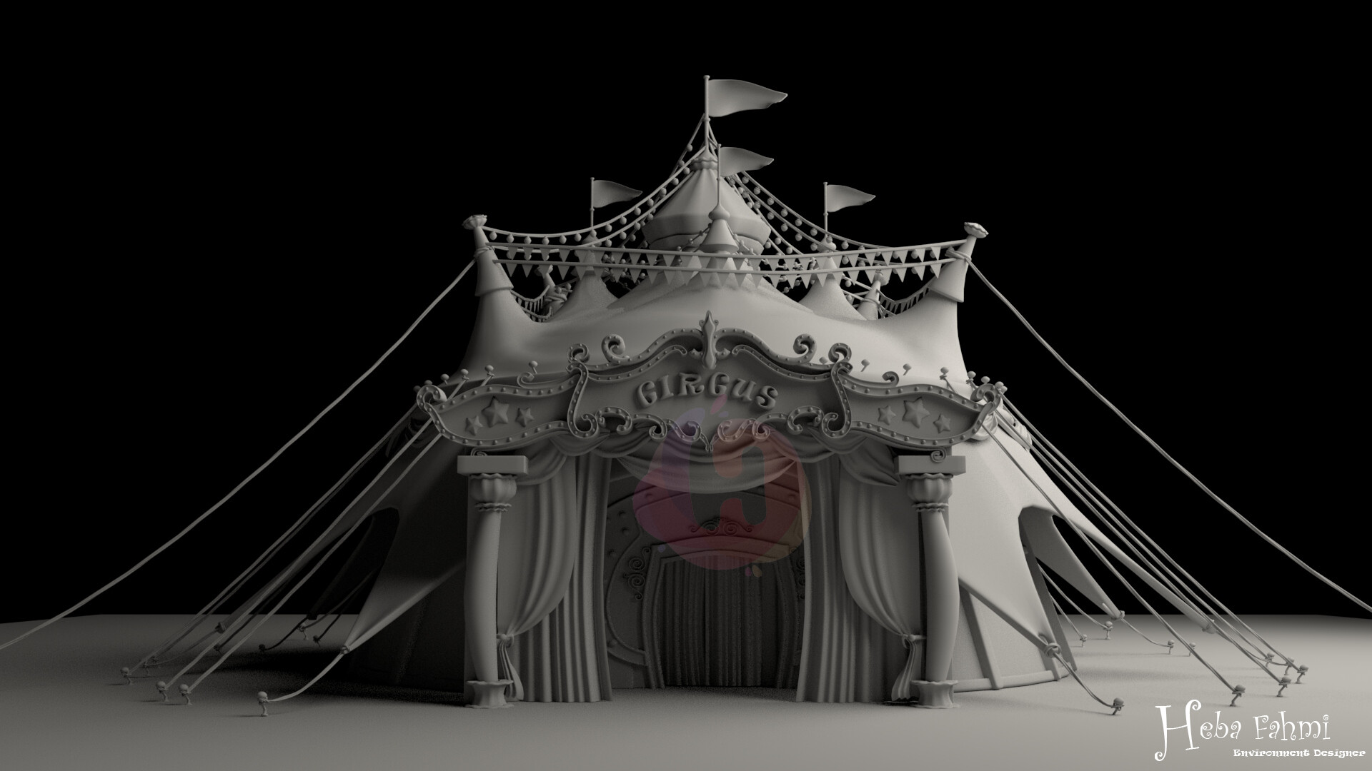 dark circus tent