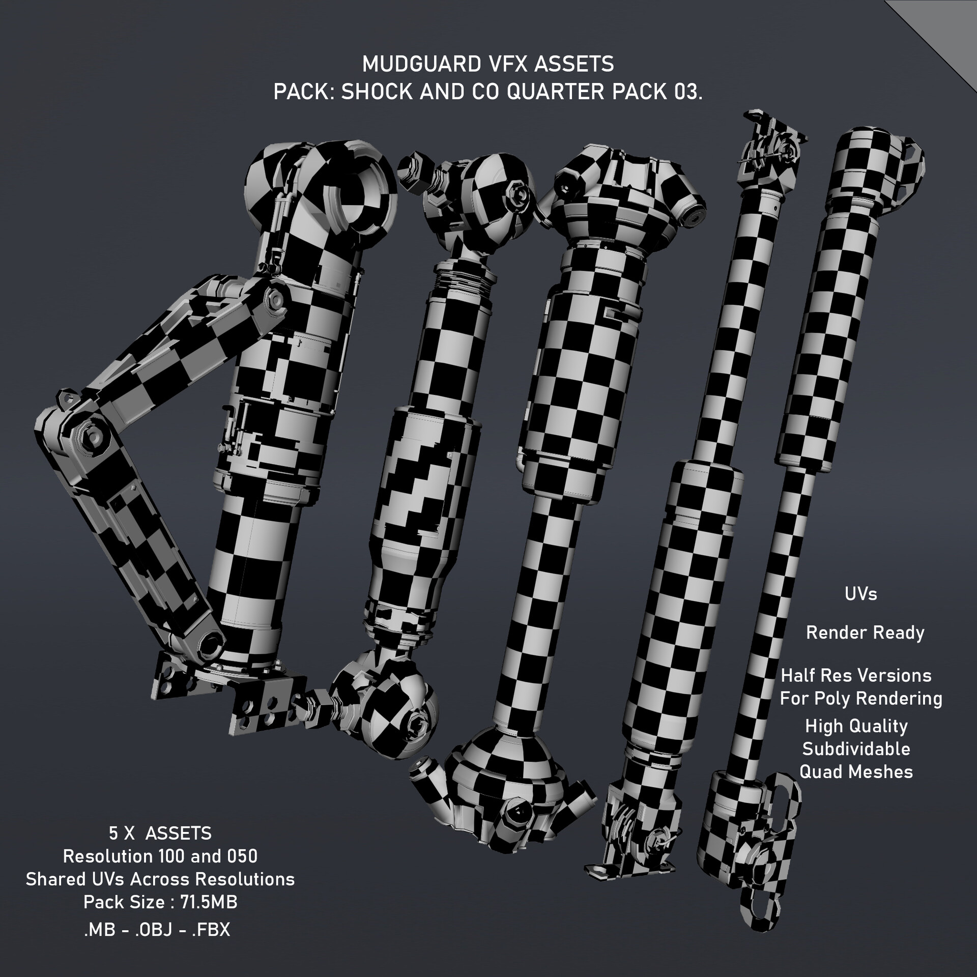 Mudguard Models - PACK: SHOCK AND CO QUARTER PACK 03