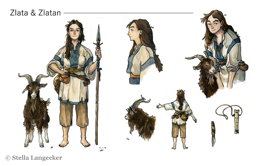 ArtStation - Character design sheet - Zlata & Zlatan