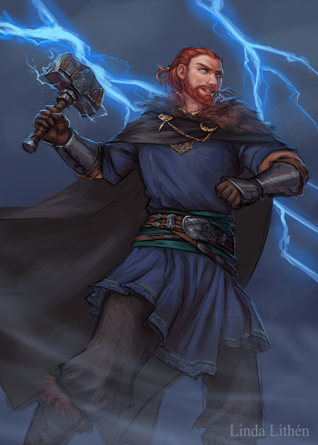 Thor by Linda Lithén : r/ImaginaryMythology