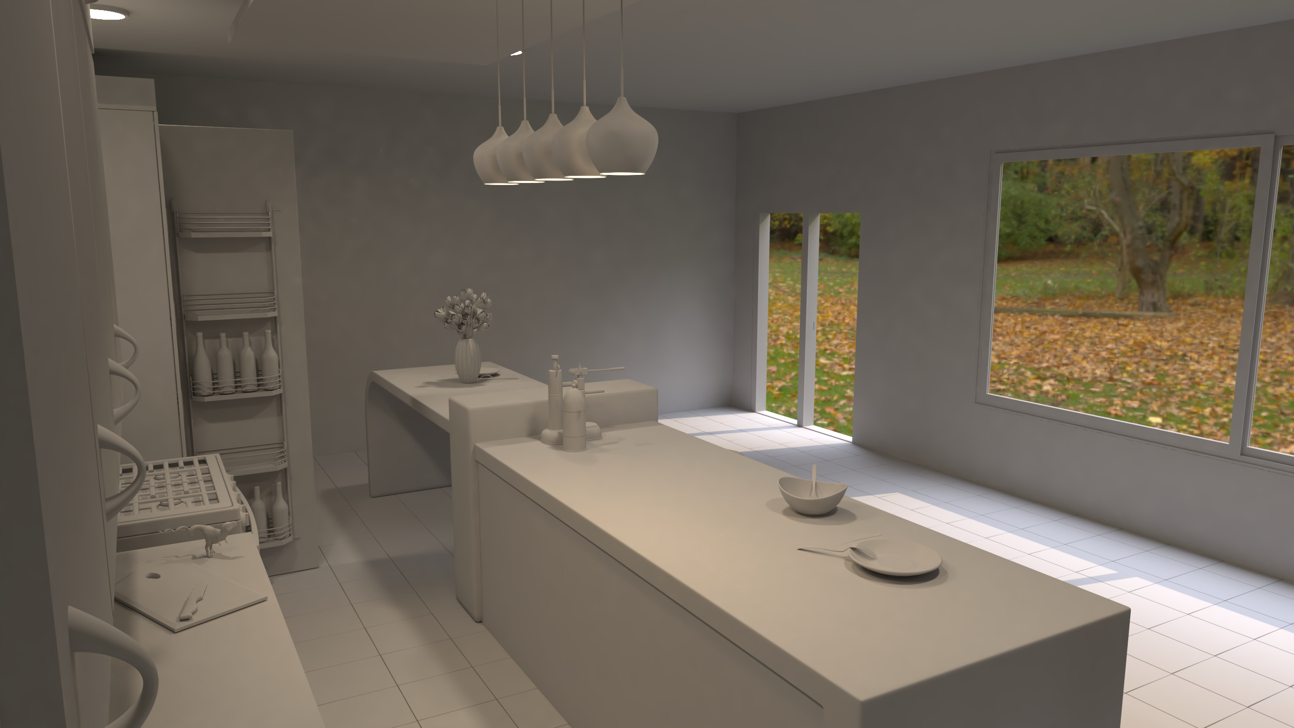 Raven Serenity Glover - Portfolio - Modern Studio Kitchen - Lighting ...