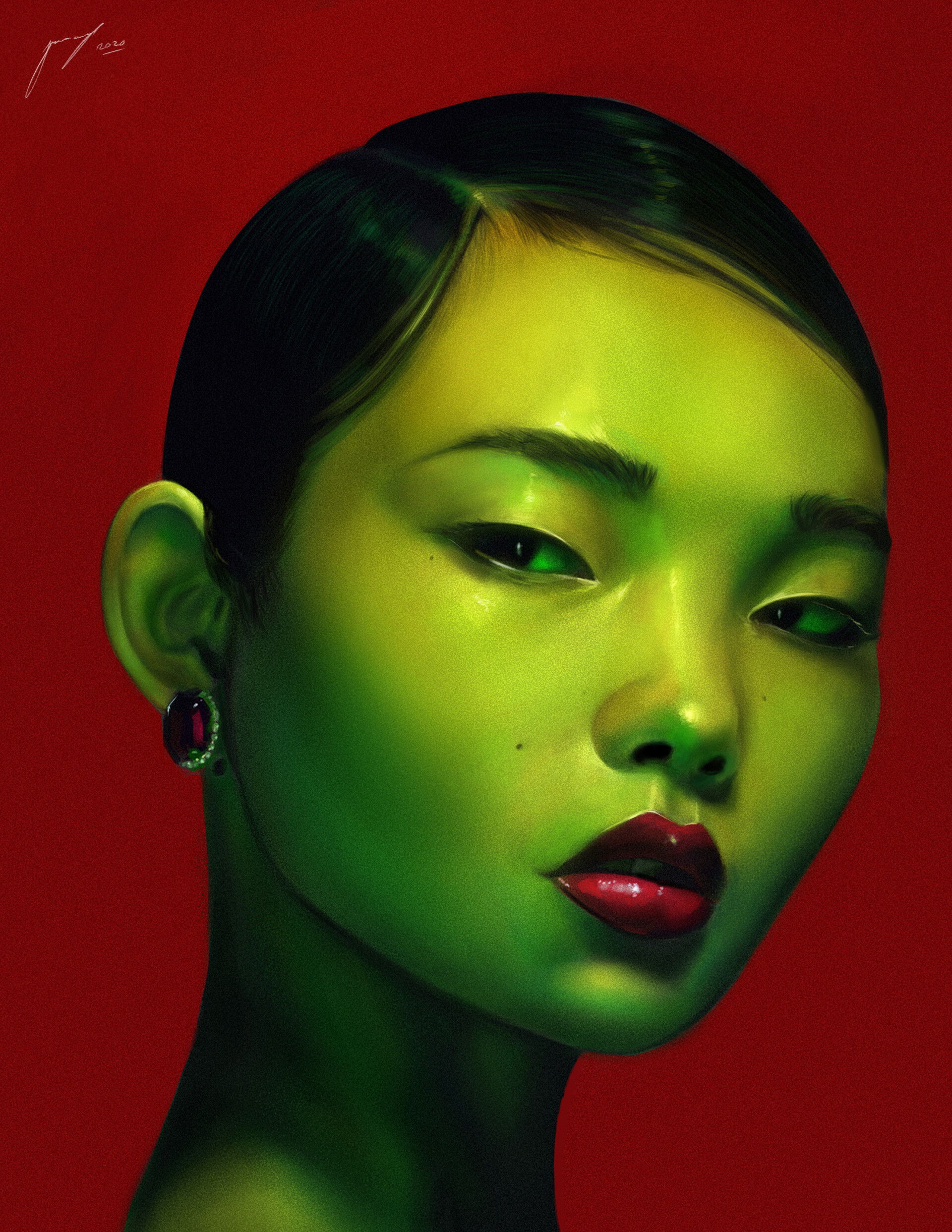 ArtStation - The green woman