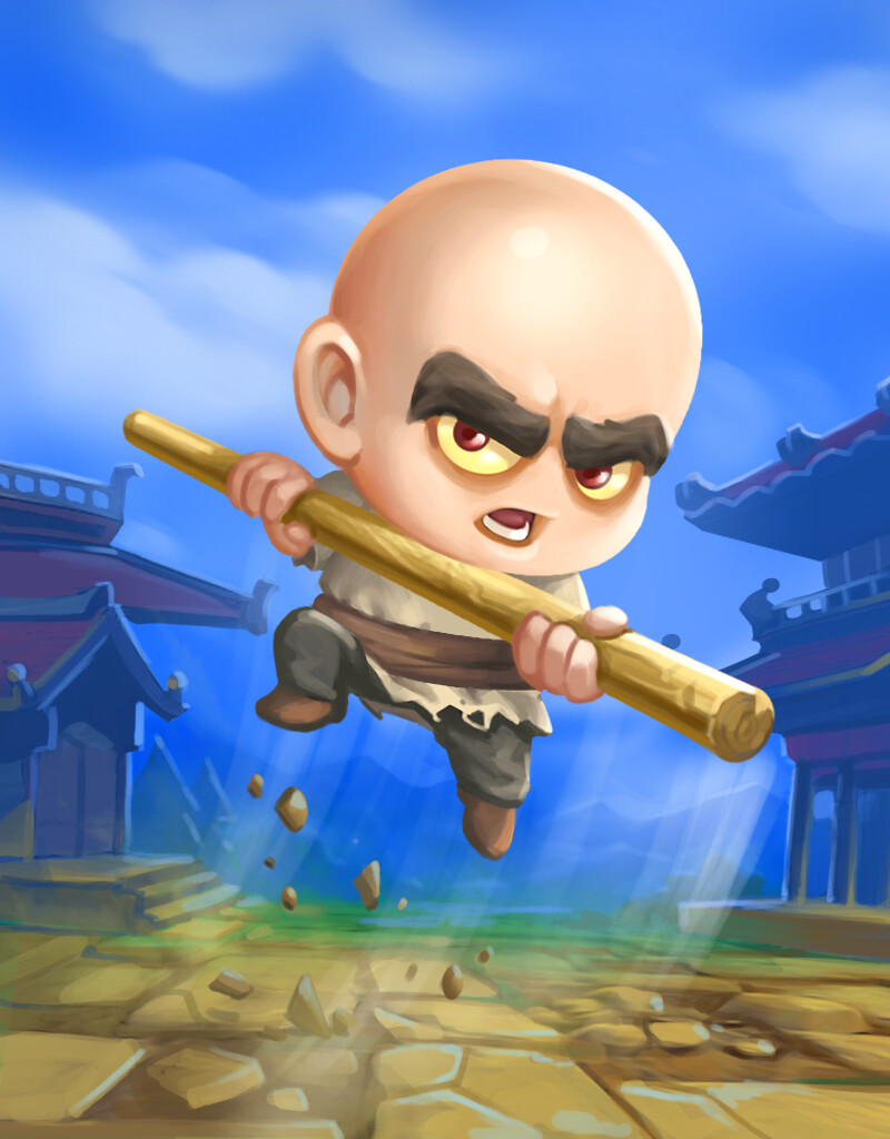 ArtStation - Chibi Fighters - Monk