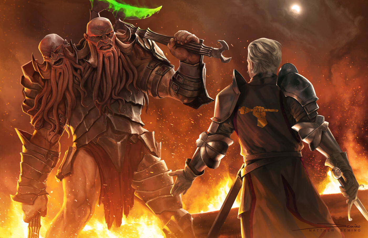 ArtStation - The Knight and the Abomination