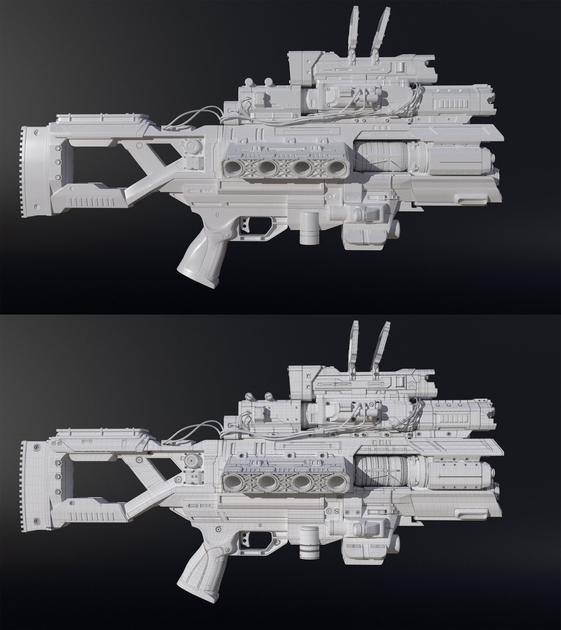 ArtStation - Spectral Stunt Long Barrel Plasma Rifle render version