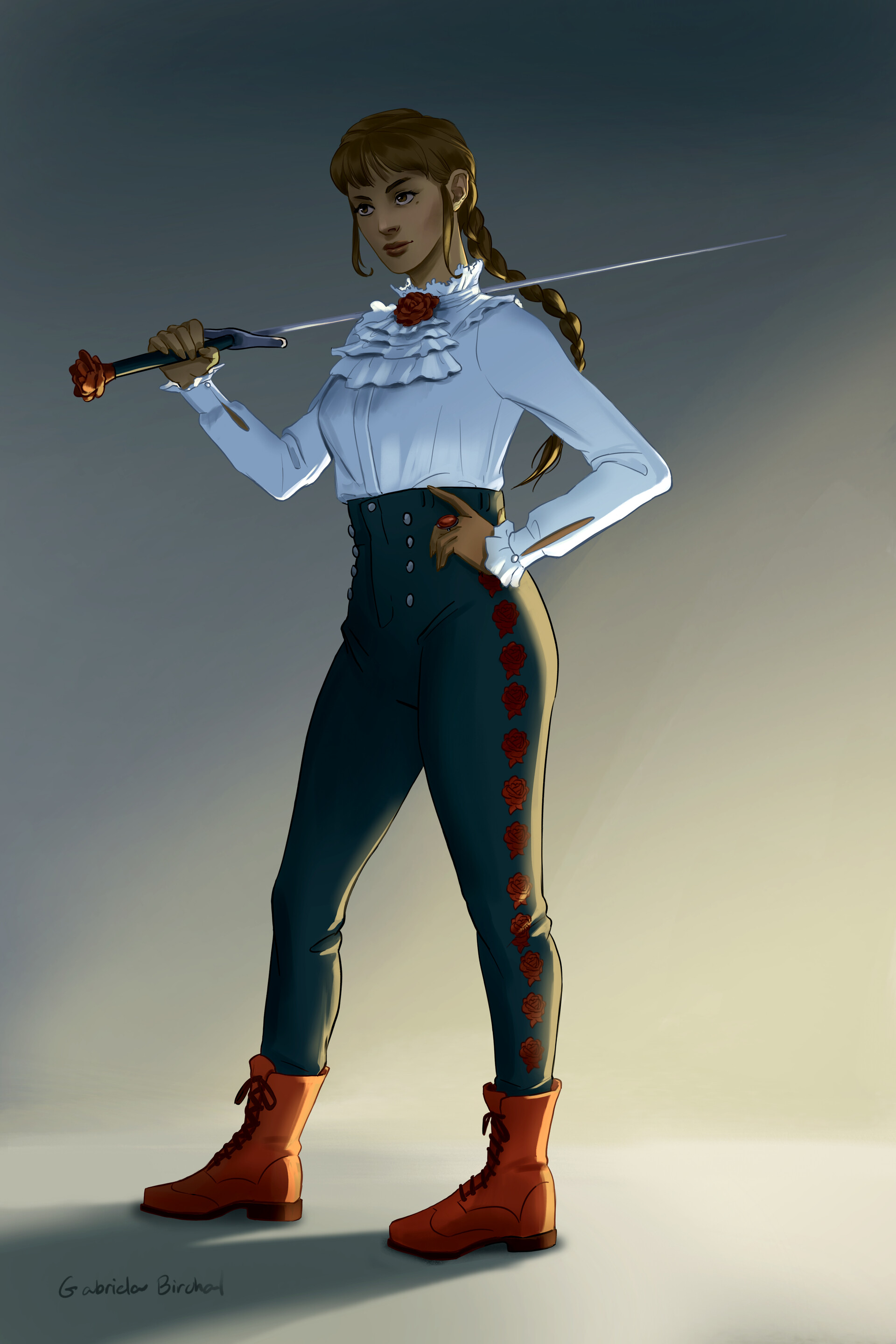 ArtStation - Rosa, the Rose Knight