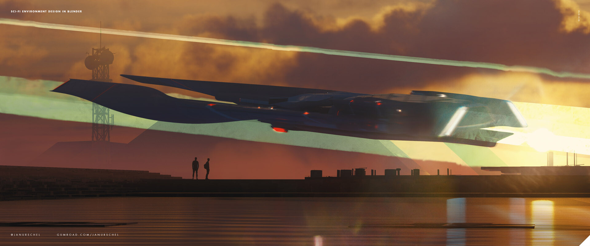 futuristic environment blender