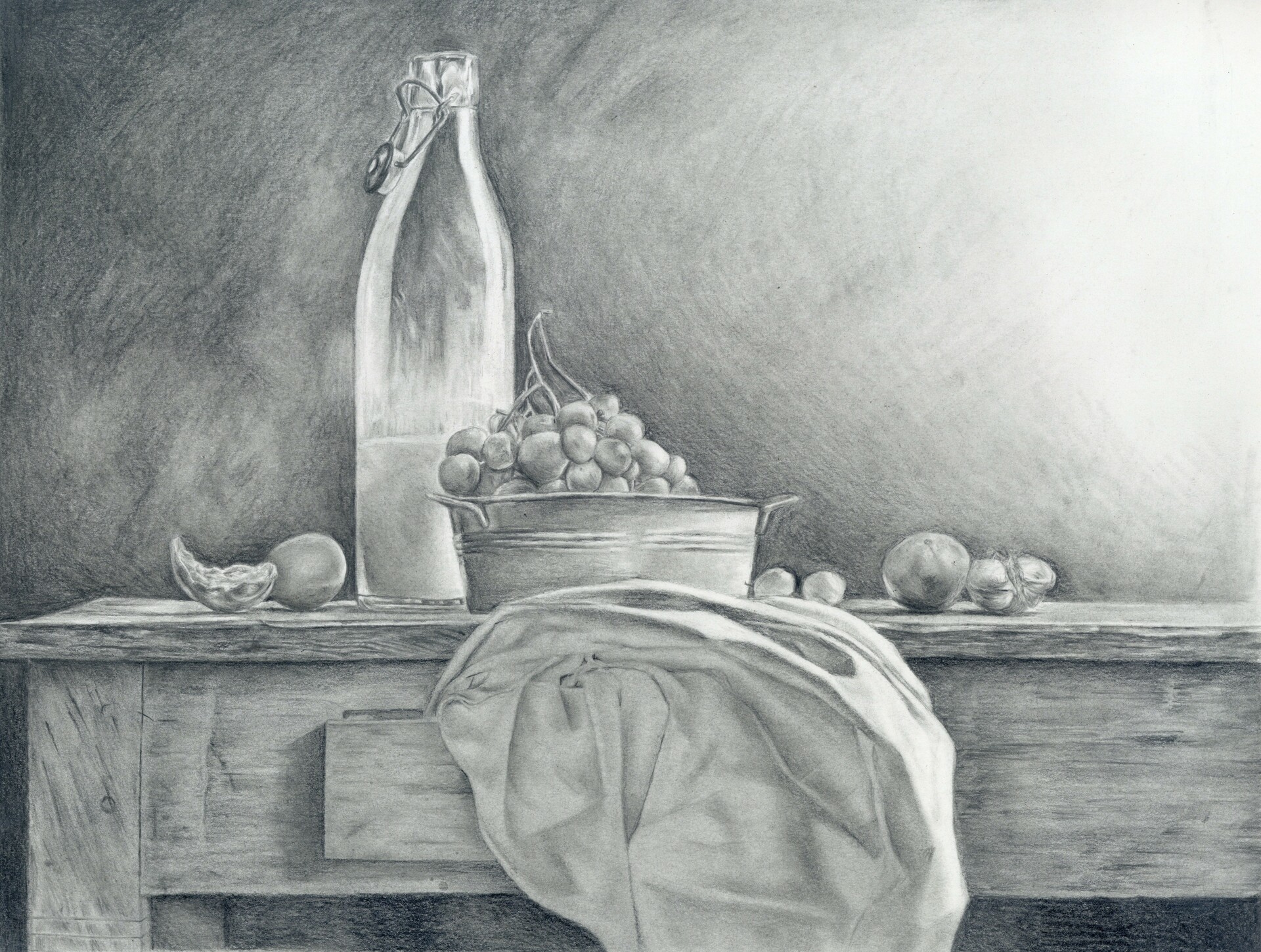 ArtStation - still life pencil drawing