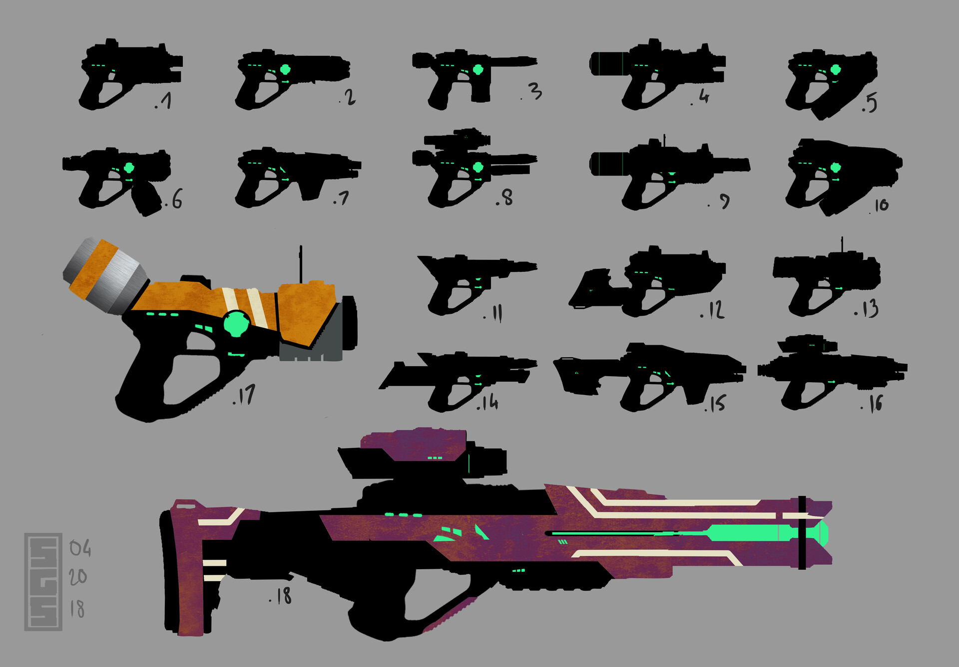 ArtStation - Sci fi guns concept