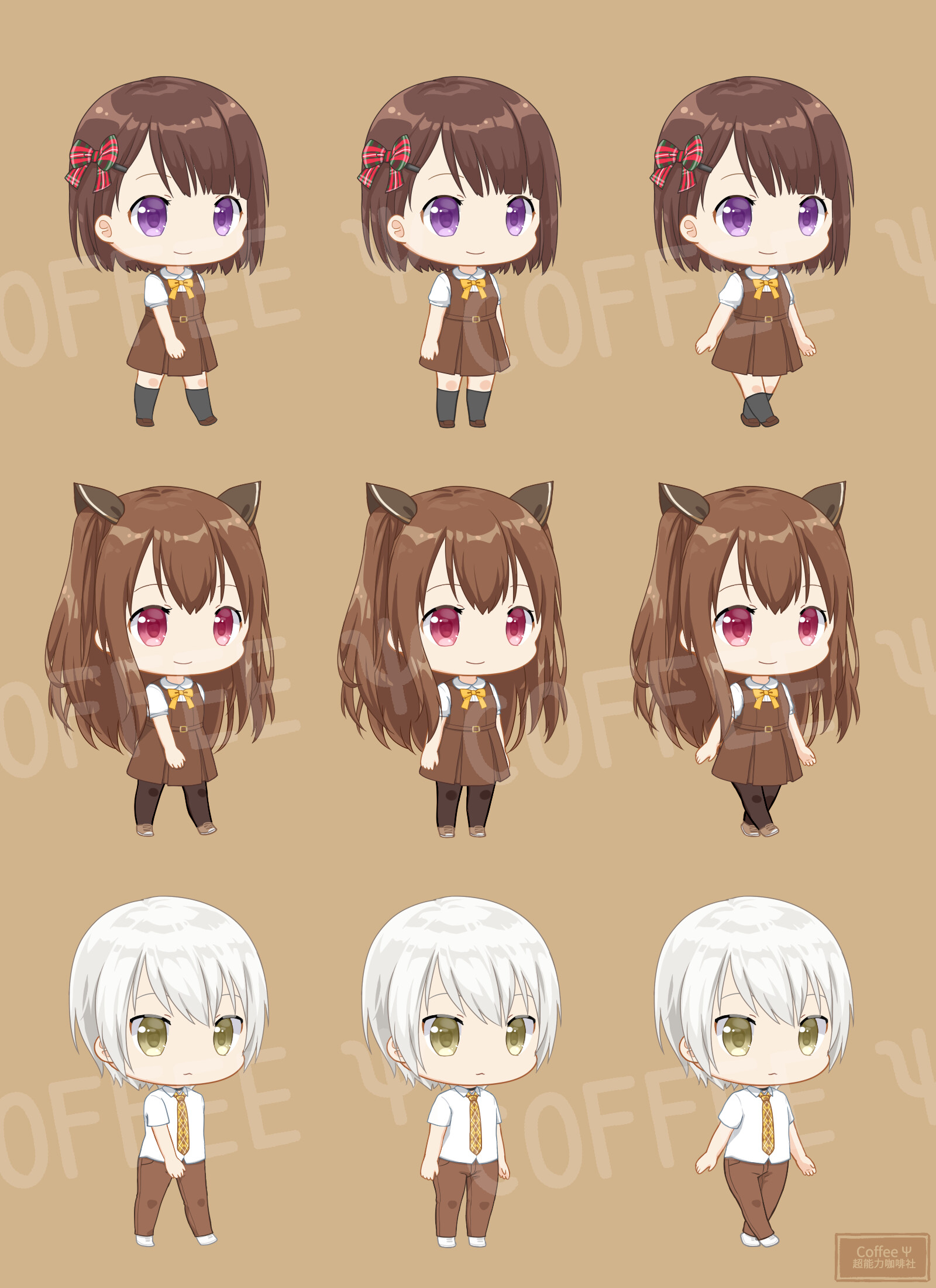 ArtStation - Coffee Ψ - Chibi Chraracters