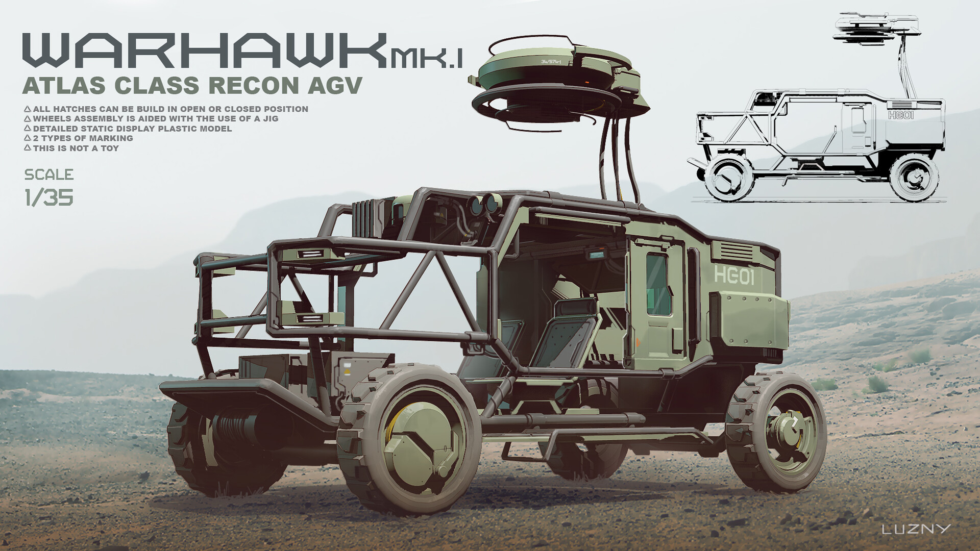 ArtStation - Warhawk Mk.I - design for military style automated guided ...