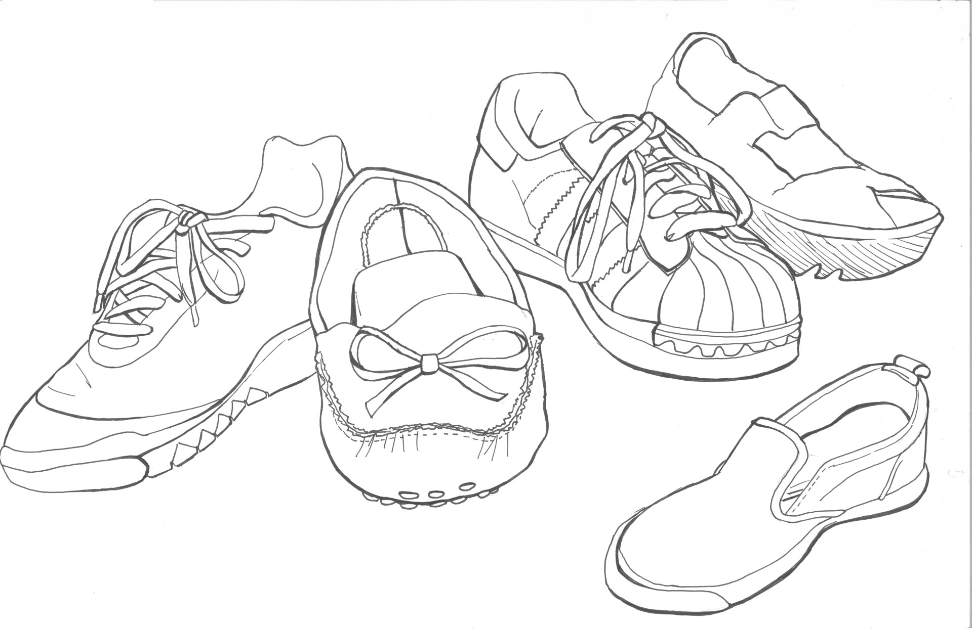 Benicio Ladines - Inked Contour Drawings